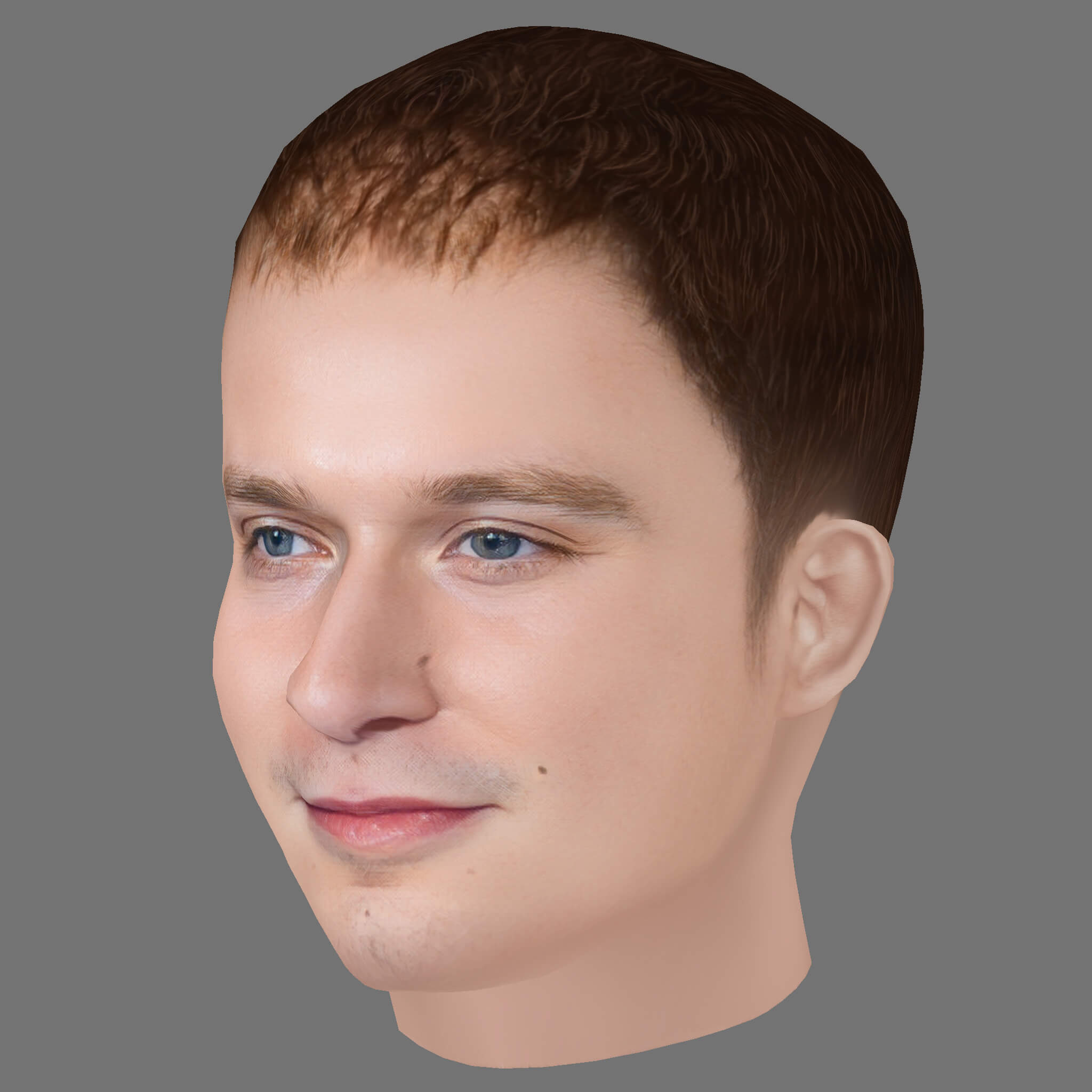 Fred Hechinger Head - Low Poly Head for Game 3D Model by Nammichael