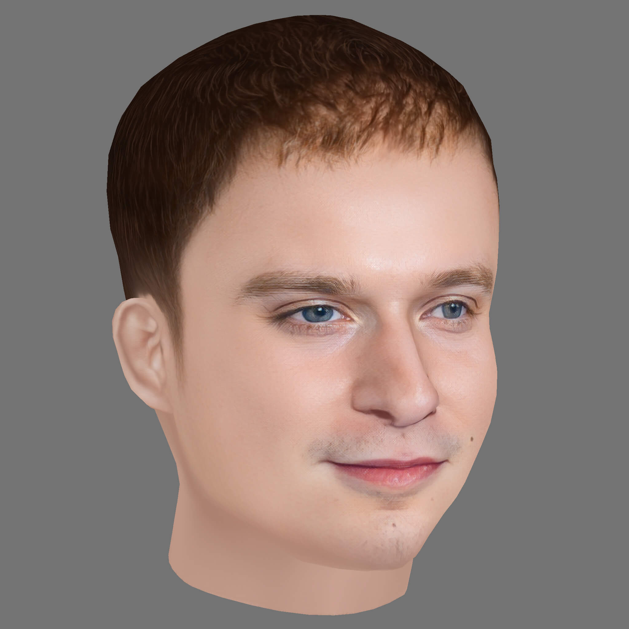 Fred Hechinger Head - Low Poly Head for Game 3D Model by Nammichael