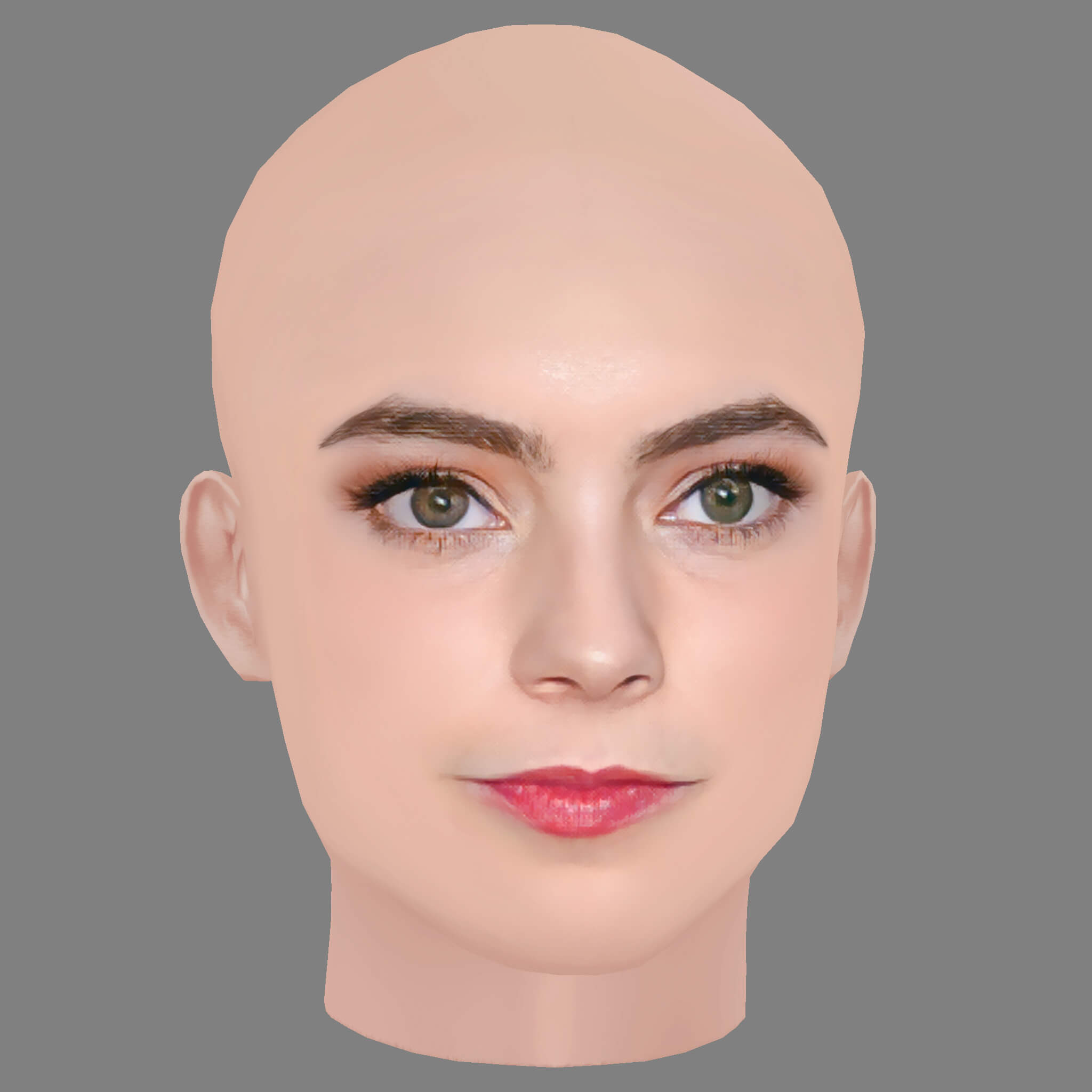 Freya Tingley Head - No Hair - Low Poly Head for Game 3D Model by ...