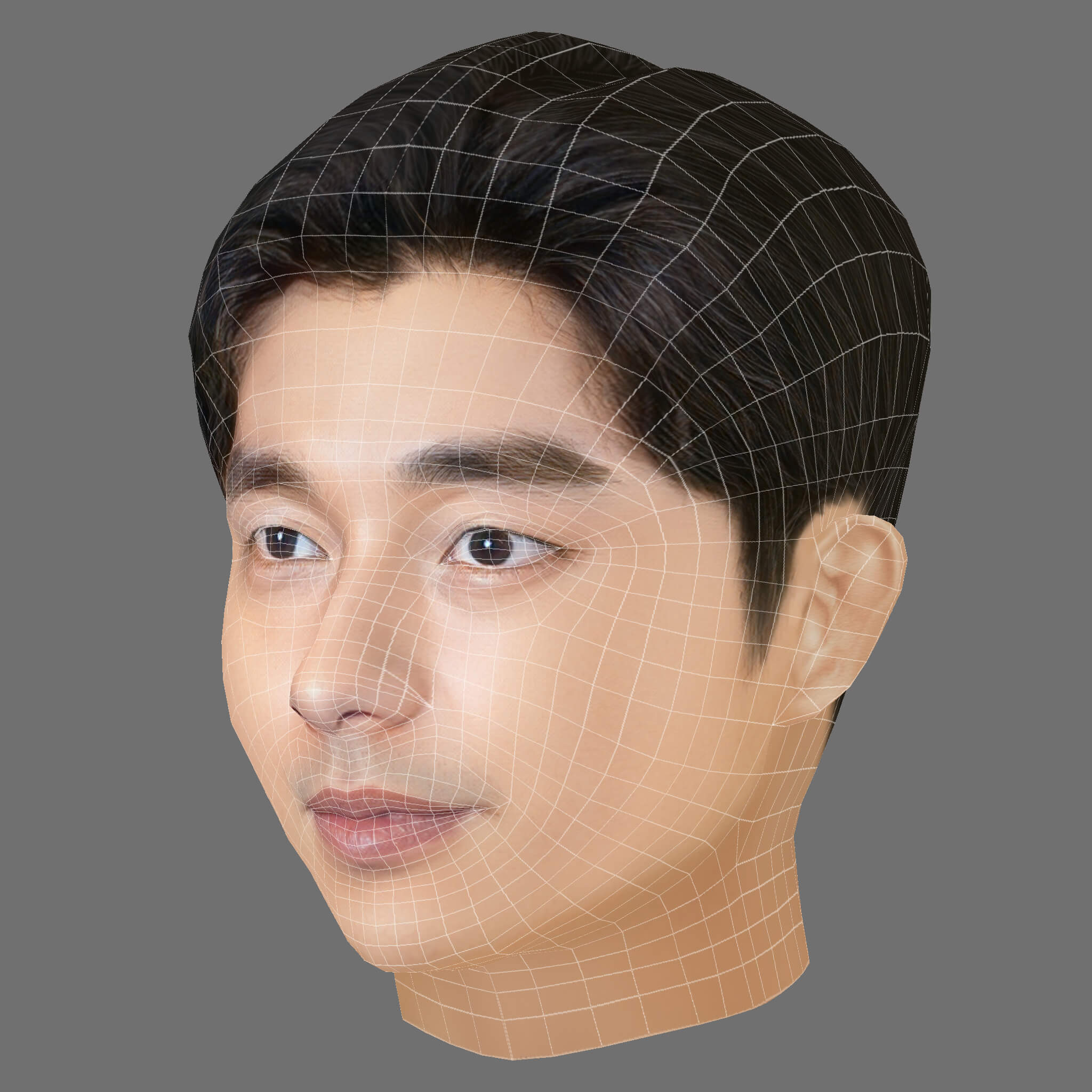 Gong Yoo Head - Low Poly Head for Game 3D Model by Nammichael