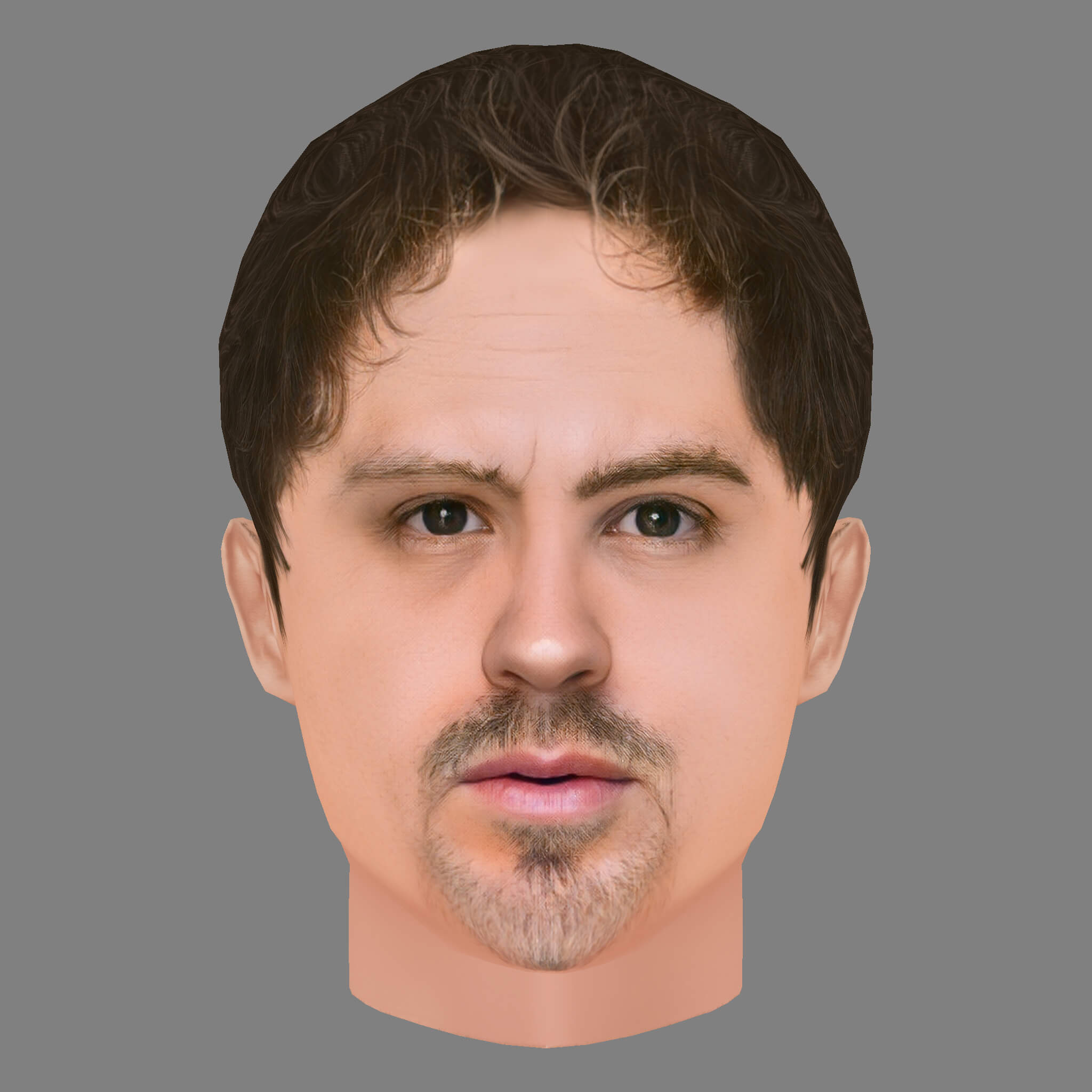 Gore Abrams Head - Low Poly Head for Game 3D Model by Nammichael