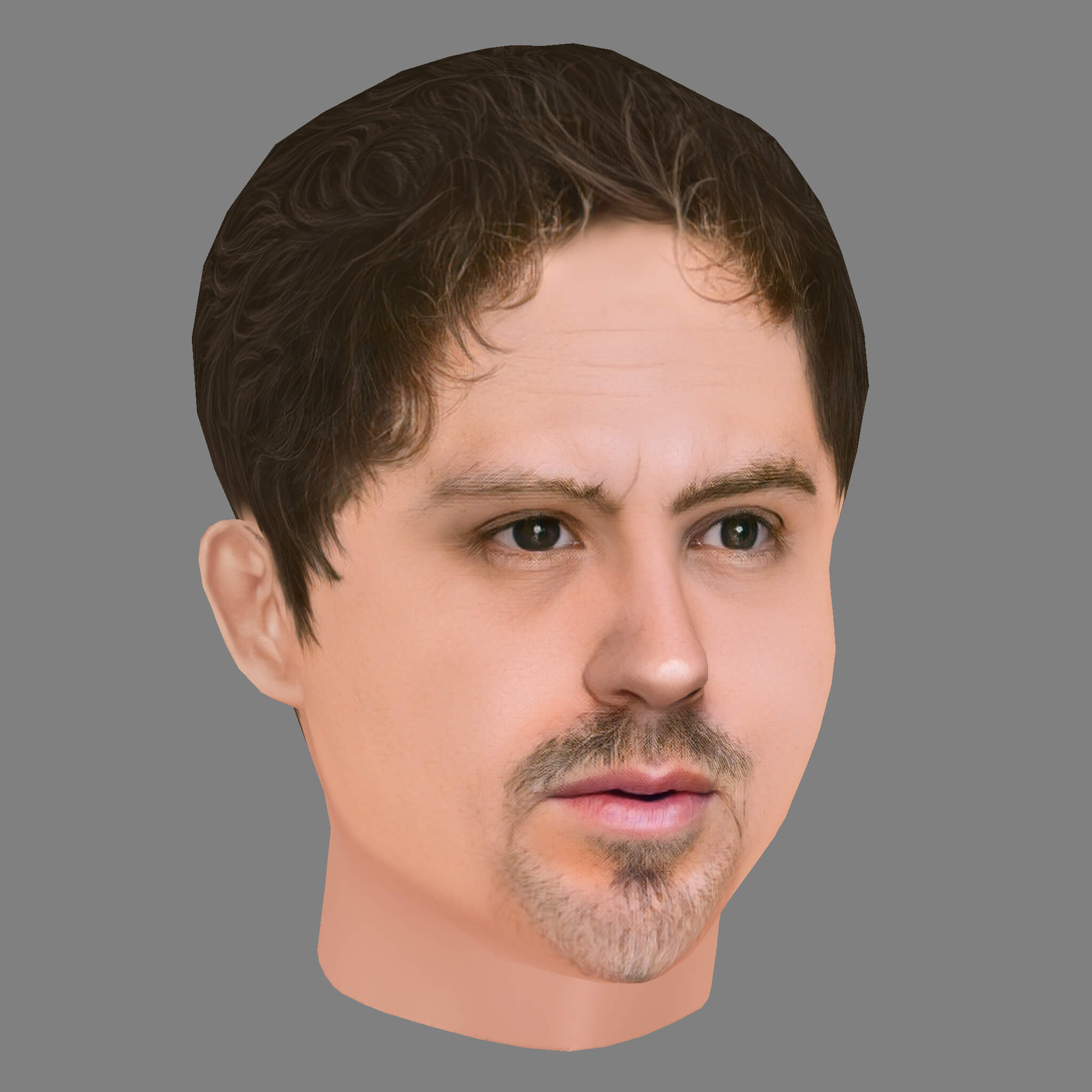 Gore Abrams Head - Low Poly Head for Game 3D Model by Nammichael