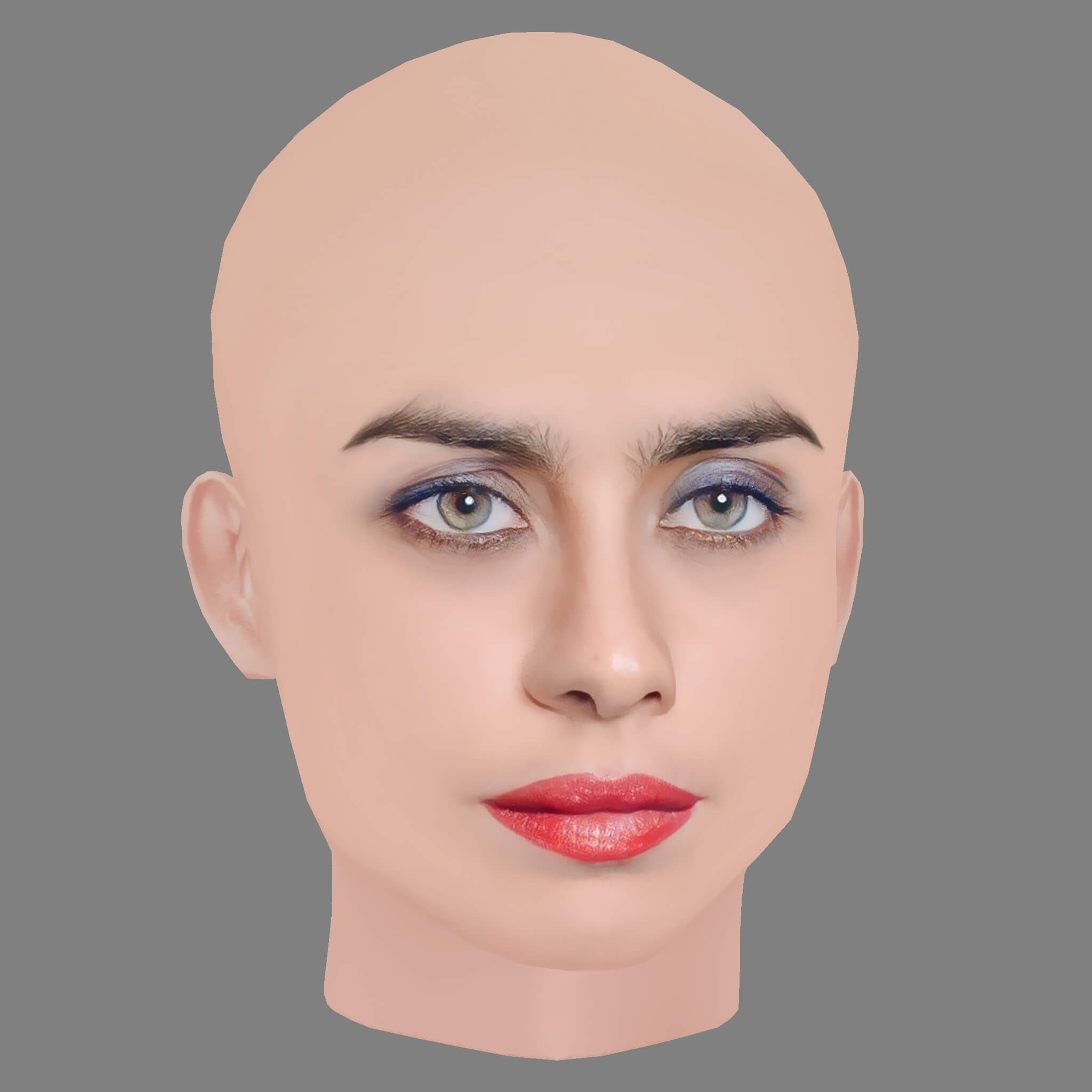 Greta Scarano Head - No Hair - Low Poly Head for Game 3D Model by ...
