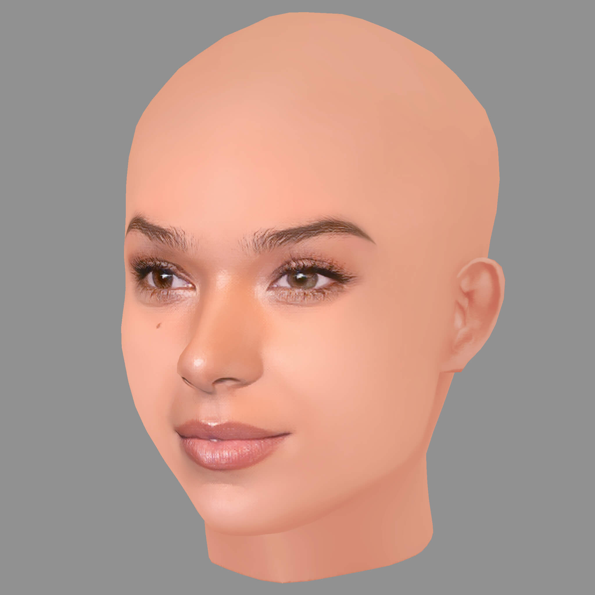 Hailee Steinfeld Head - No Hair - Low Poly Head for Game 3D Model by ...