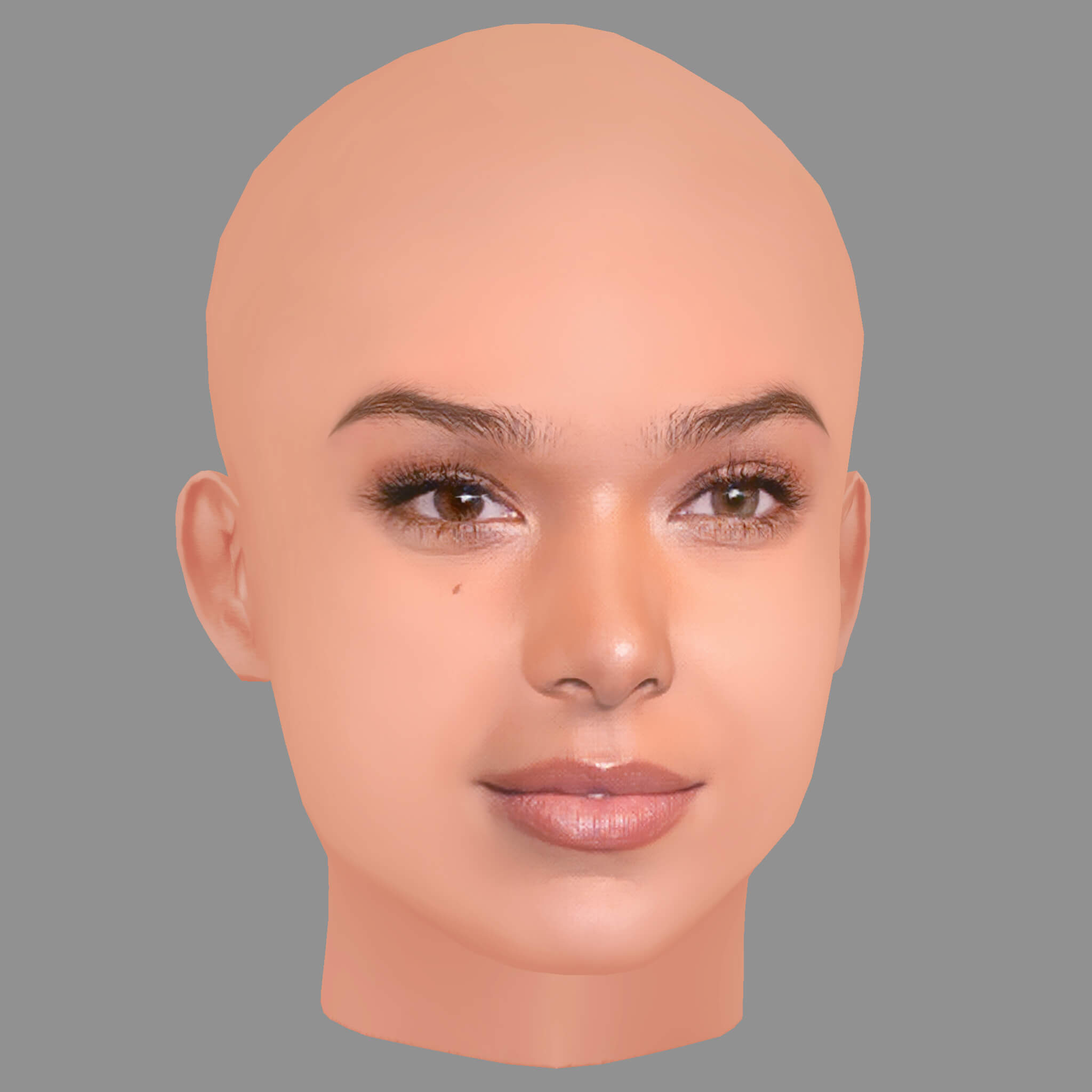 Hailee Steinfeld Head - No Hair - Low Poly Head for Game 3D Model by ...