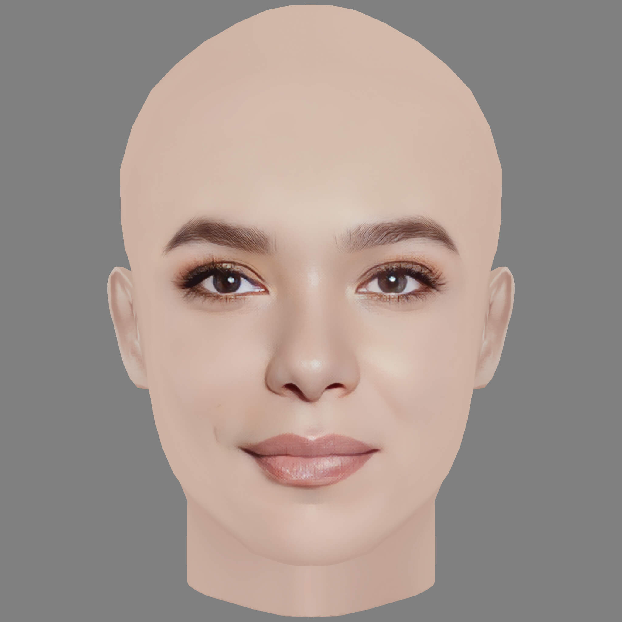 Hailee Steinfeld Head - No Hair - Low Poly Head for Game 3D Model by ...