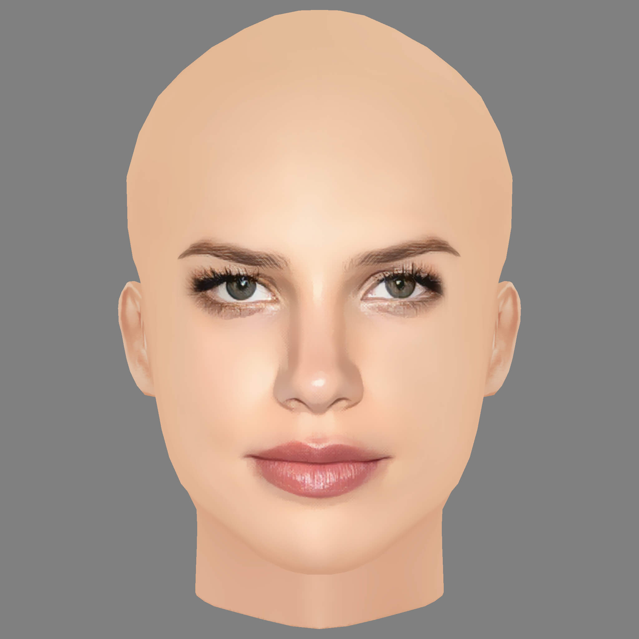 Halston Sage Head - No Hair - Low Poly Head for Game 3D Model by Nammichael