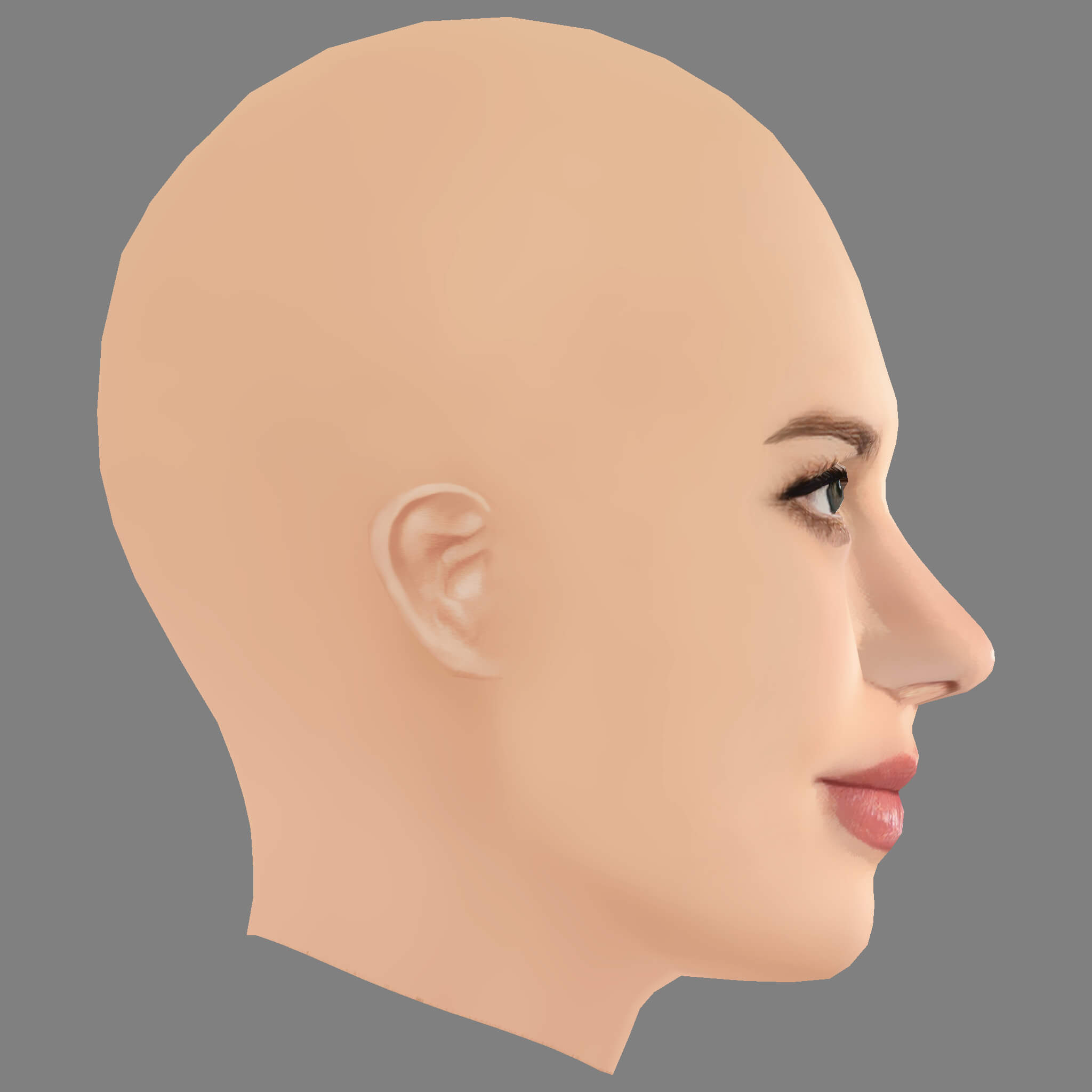 Halston Sage Head - No Hair - Low Poly Head for Game 3D Model by Nammichael