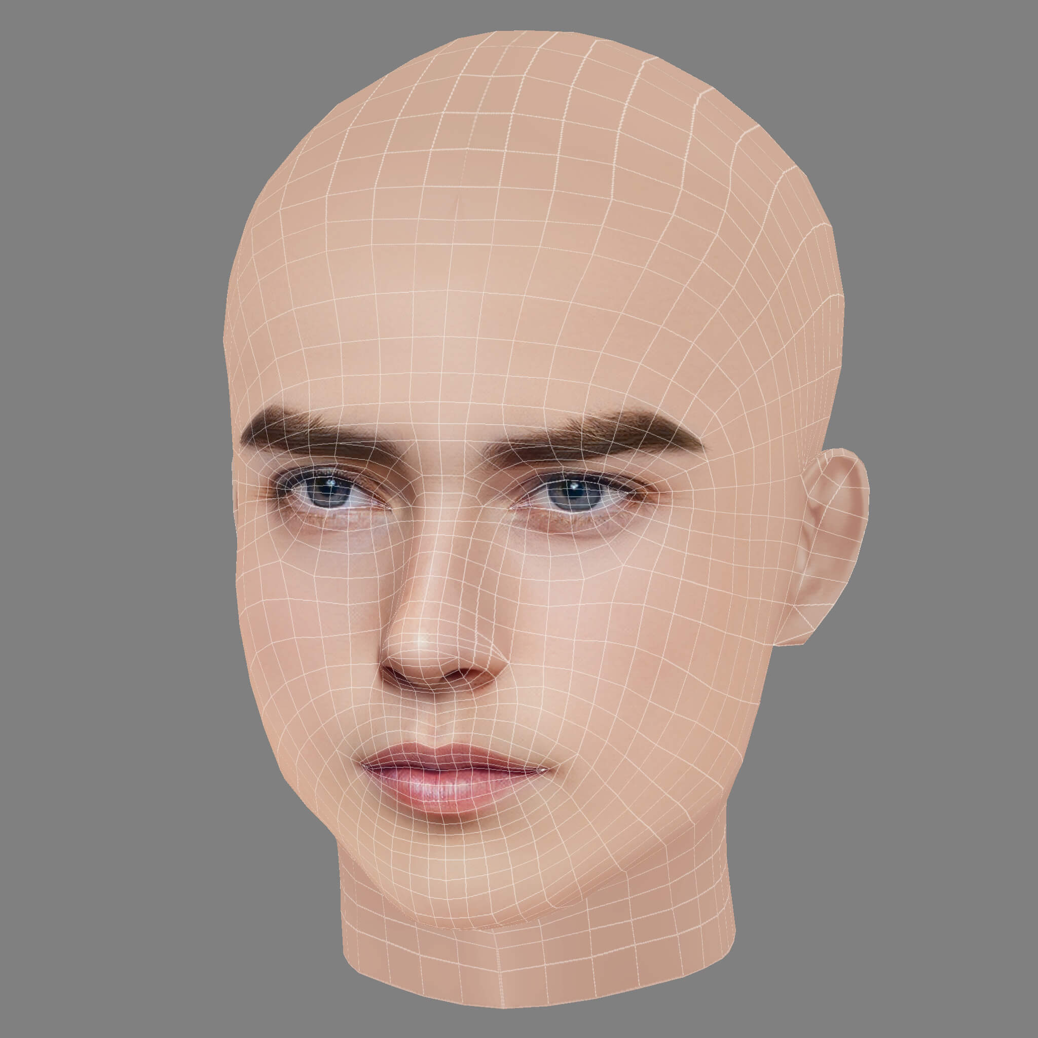 Handsome Boy Head 01 - No Hair - Low Poly Head for Game 3D Model by ...
