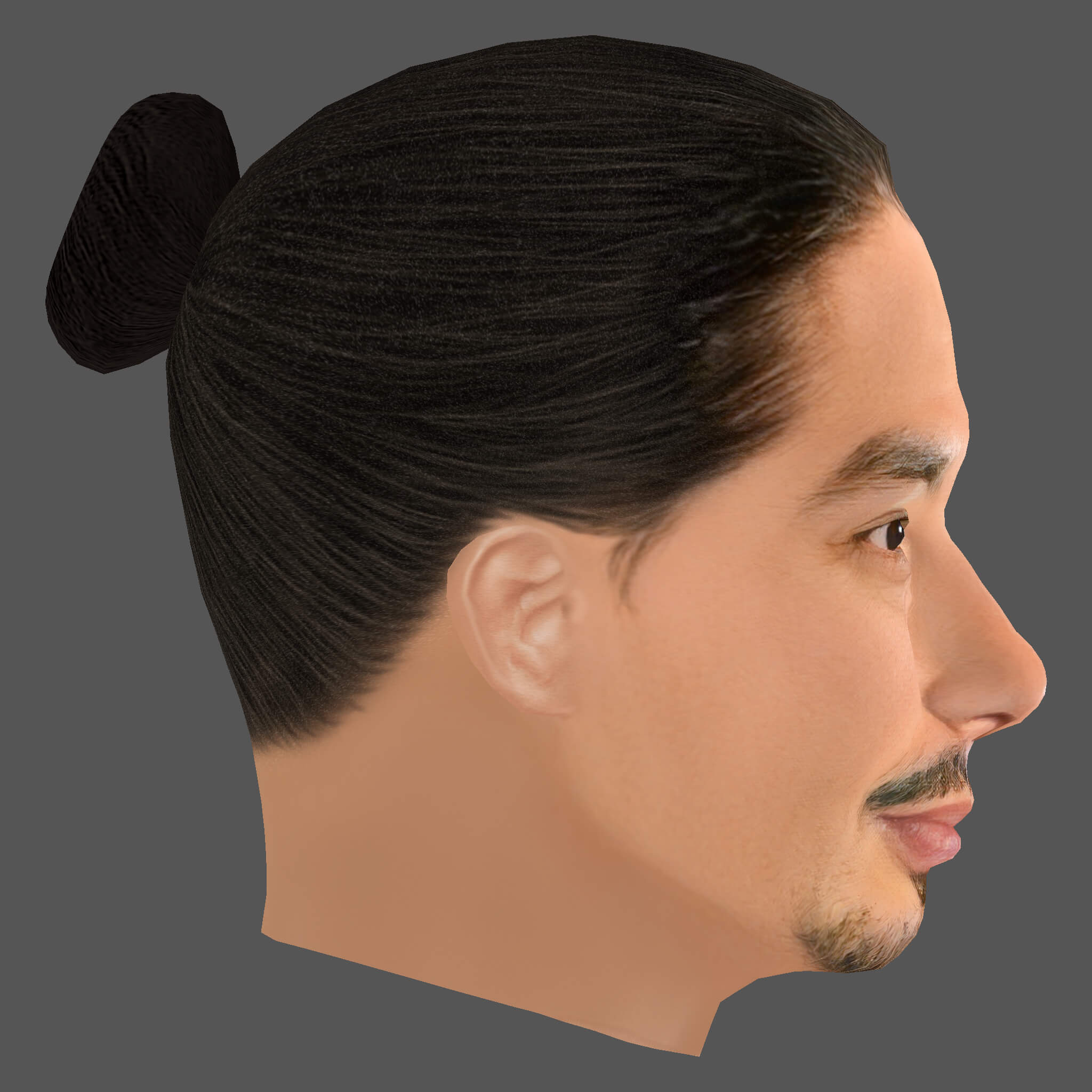 Hiroyuki Sanada Head - Low Poly Head for Game 3D Model by Nammichael
