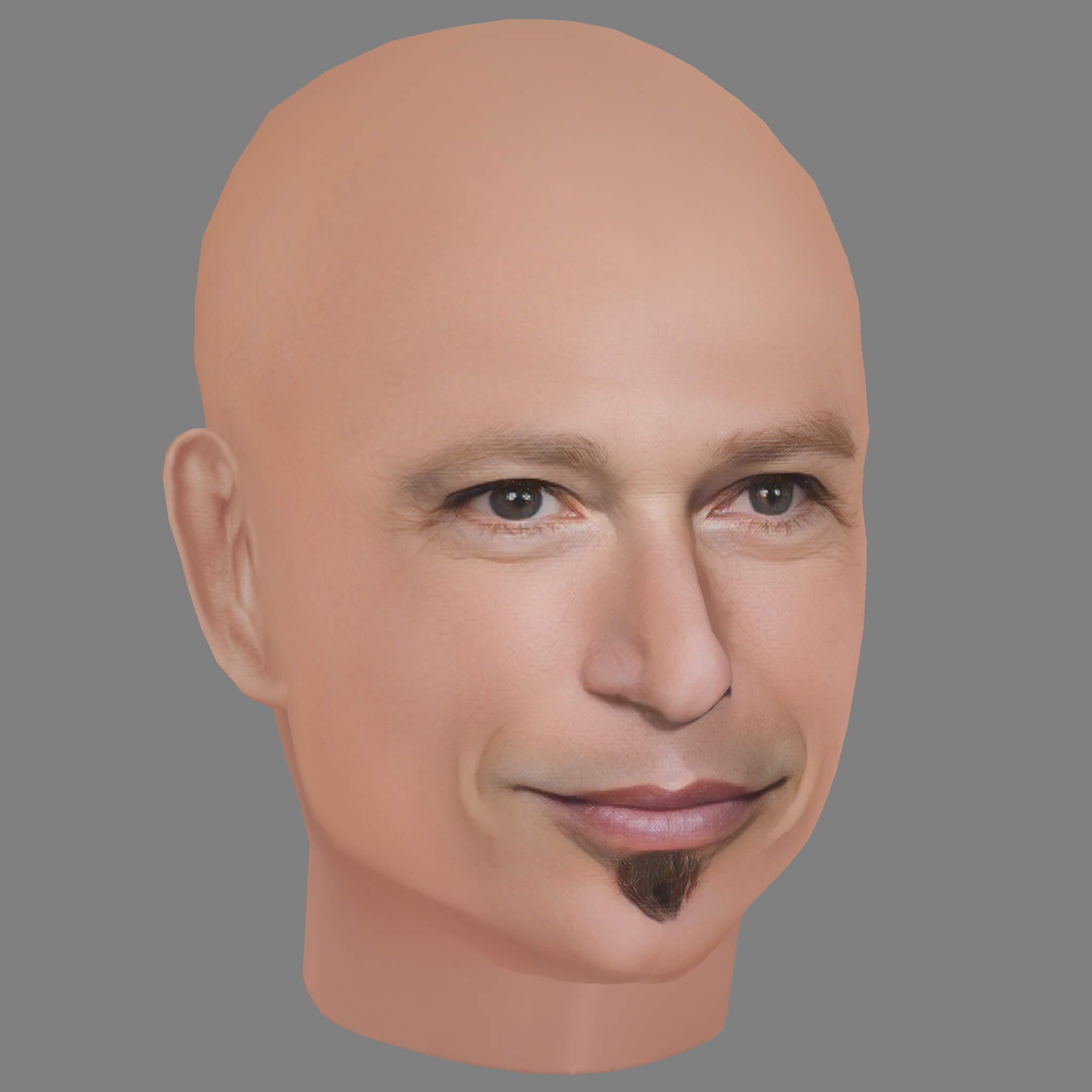 Howie Mandel Head - Low Poly Head for Game 3D Model by Nammichael