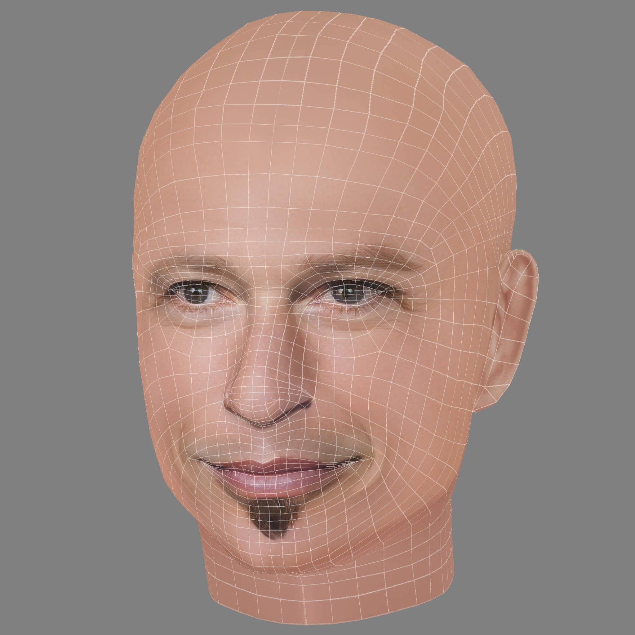 Howie Mandel Head - Low Poly Head for Game 3D Model by Nammichael