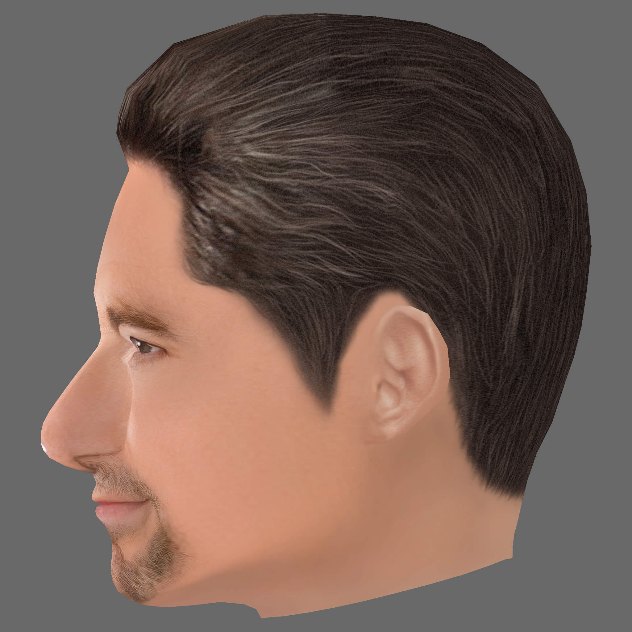 Hugh Jackman Head - Low Poly Head for Game Low Poly 3D Model by Nammichael