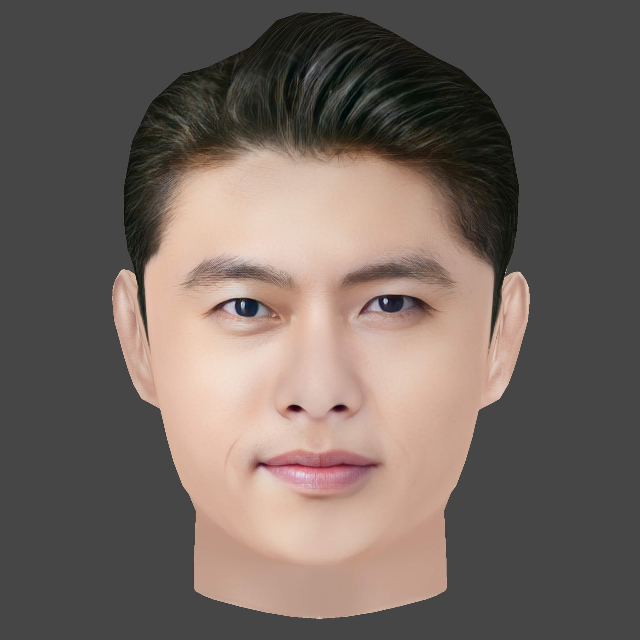 Hyun Bin Head - Low Poly Head for Game 3D Model by Nammichael