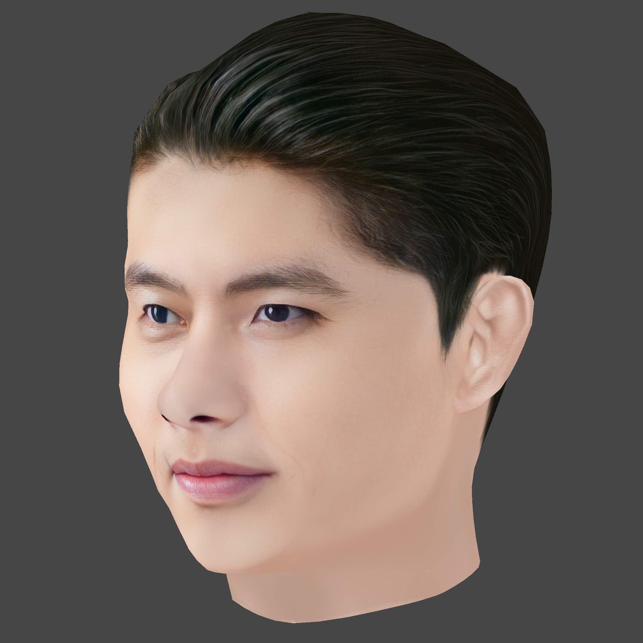 Hyun Bin Head - Low Poly Head for Game 3D Model by Nammichael