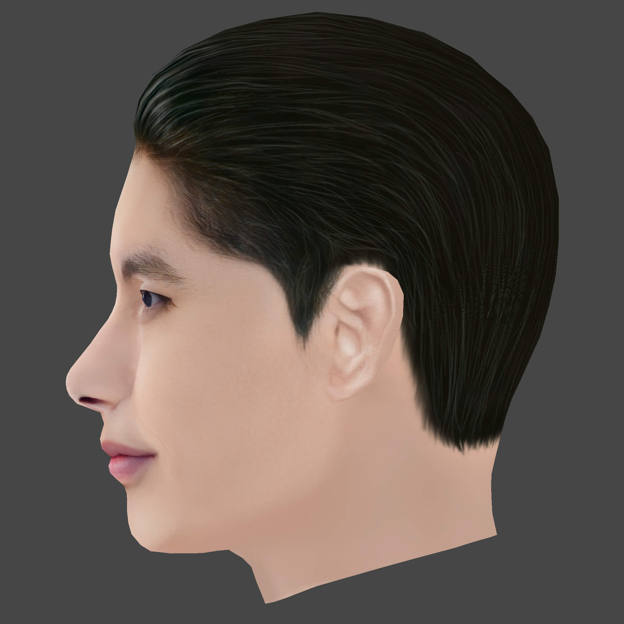 Hyun Bin Head - Low Poly Head for Game 3D Model by Nammichael