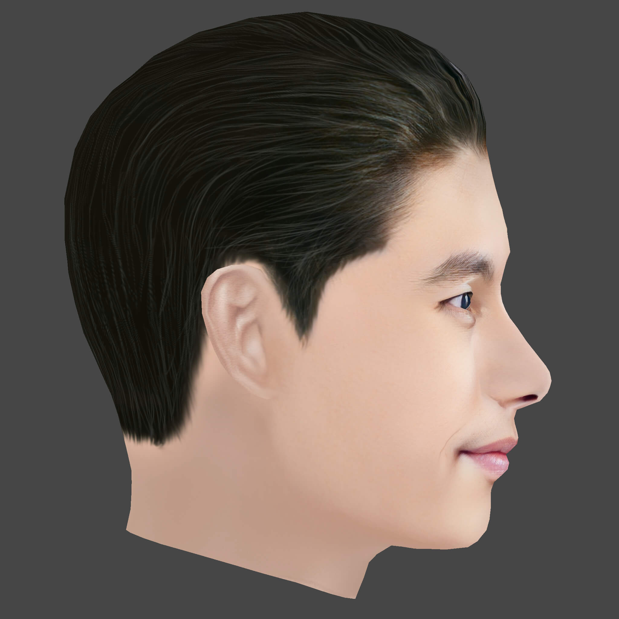 Hyun Bin Head - Low Poly Head for Game 3D Model by Nammichael