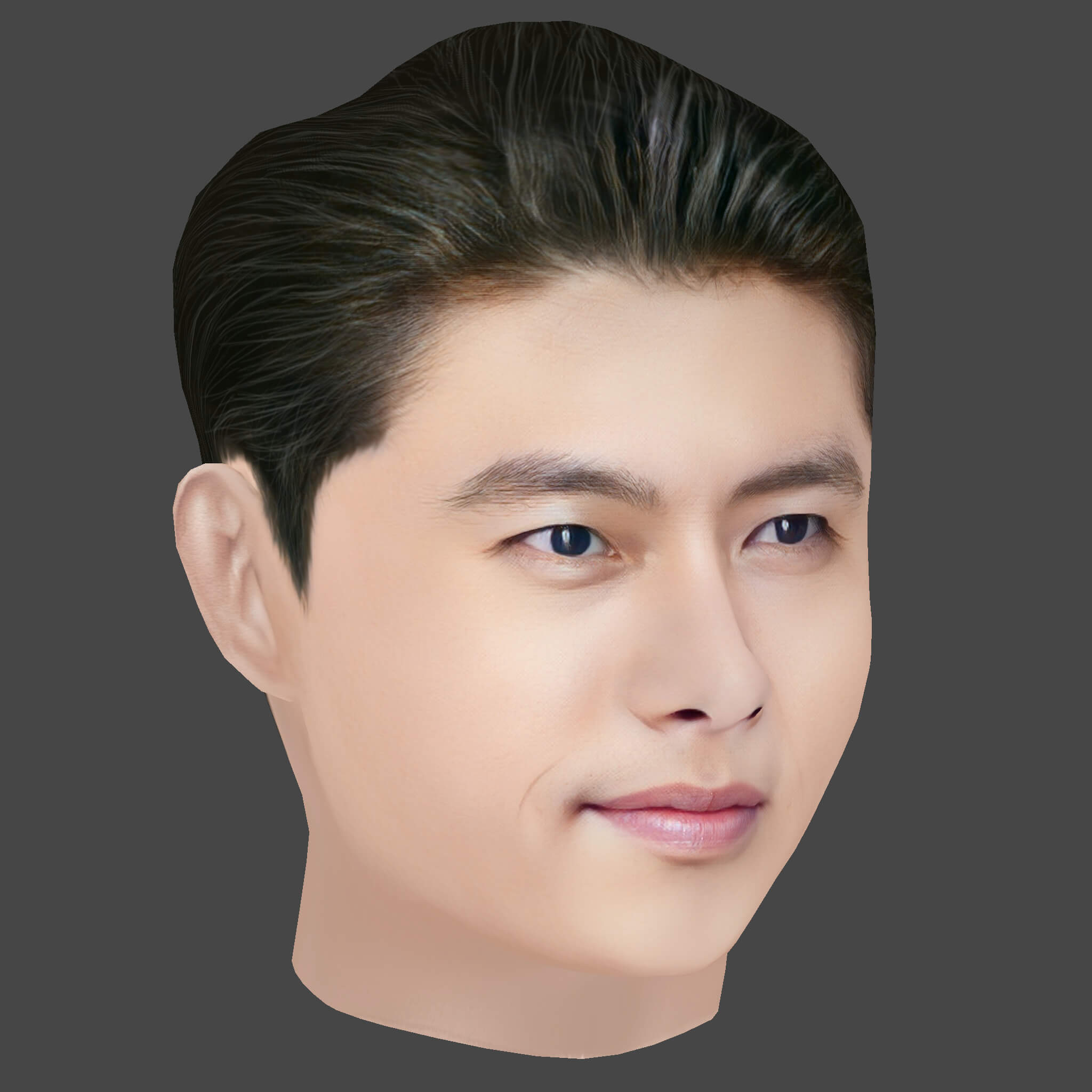 Hyun Bin Head - Low Poly Head for Game 3D Model by Nammichael