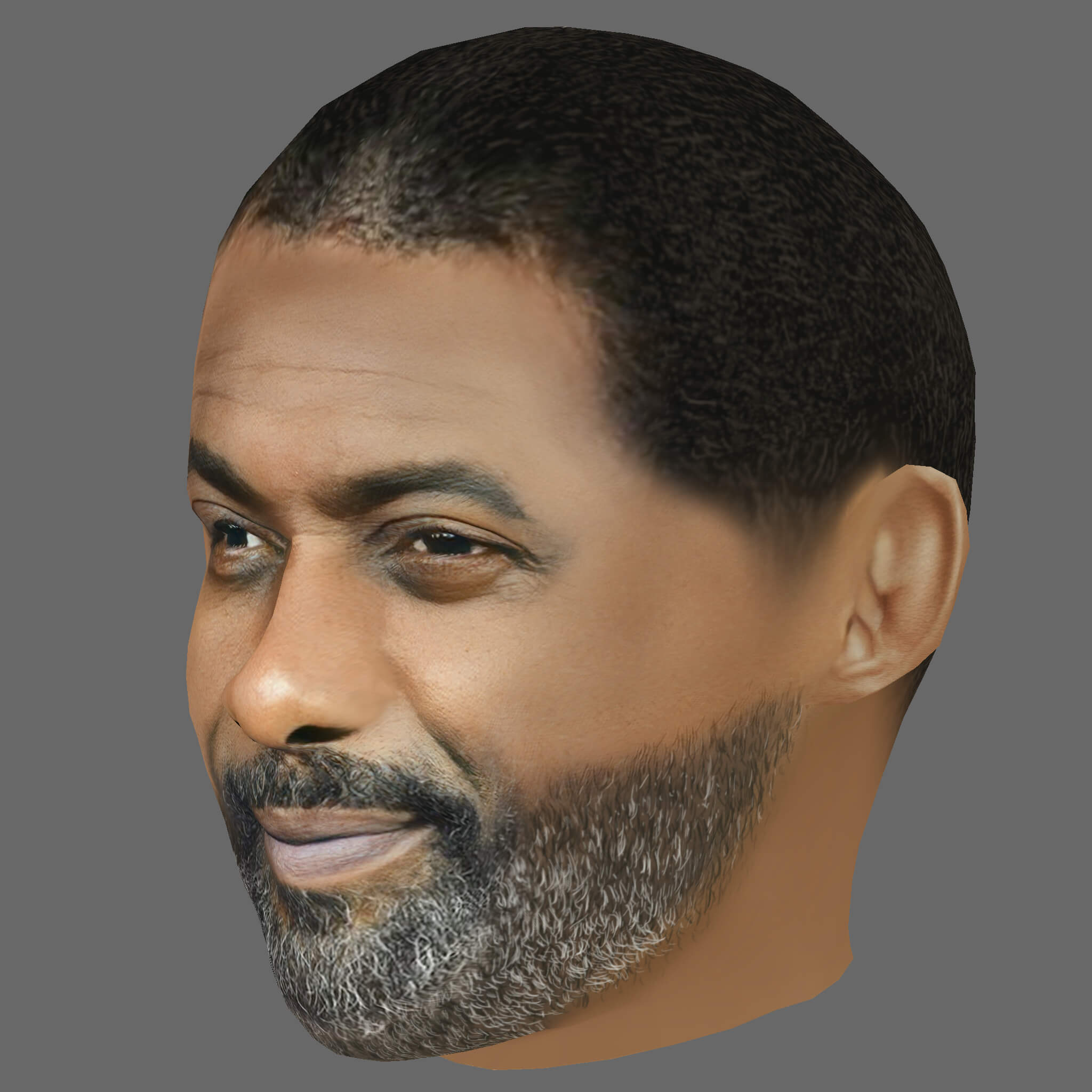 Idris Elba Head - Low Poly Head for Game Low Poly 3D Model by Nammichael