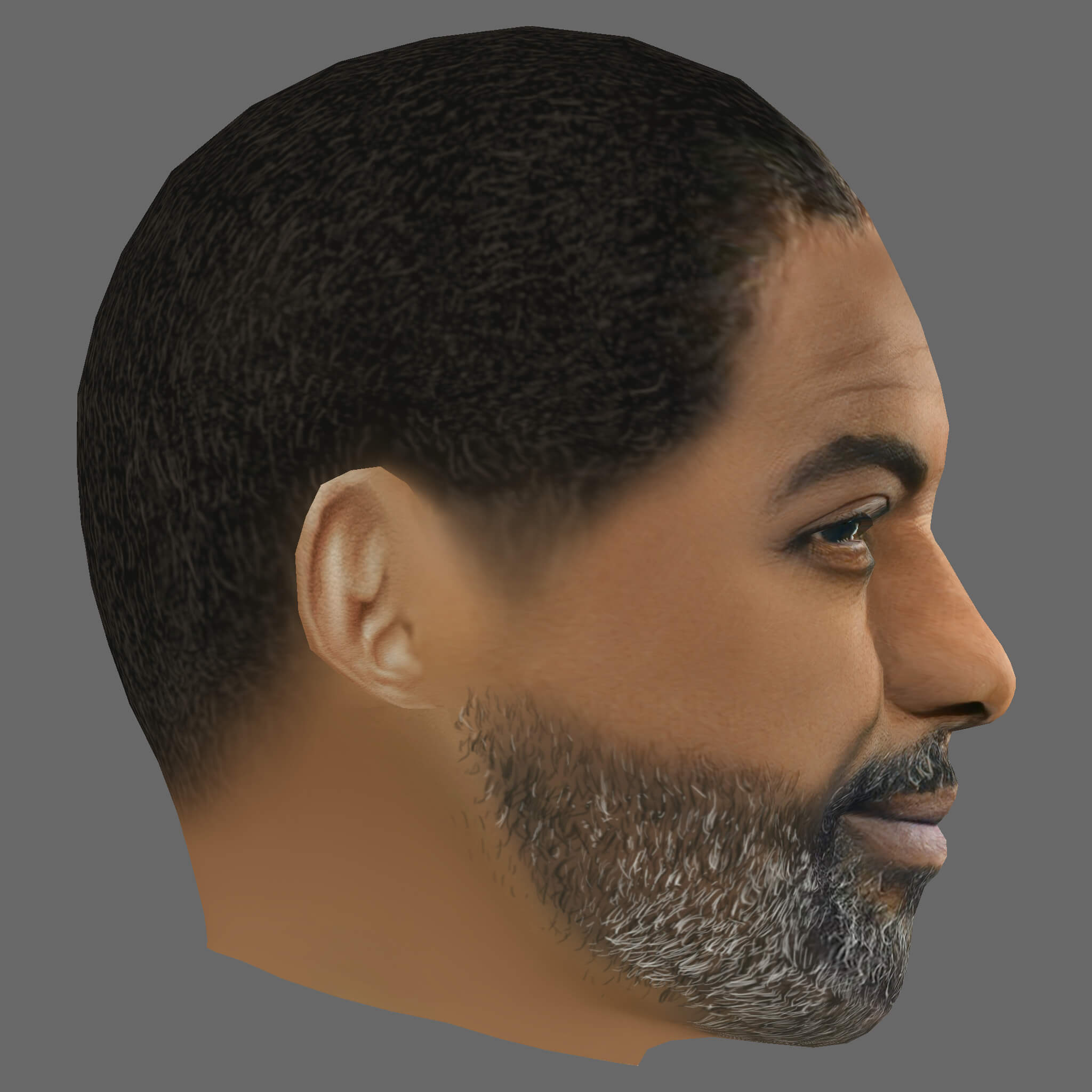 Idris Elba Head - Low Poly Head for Game Low Poly 3D Model by Nammichael