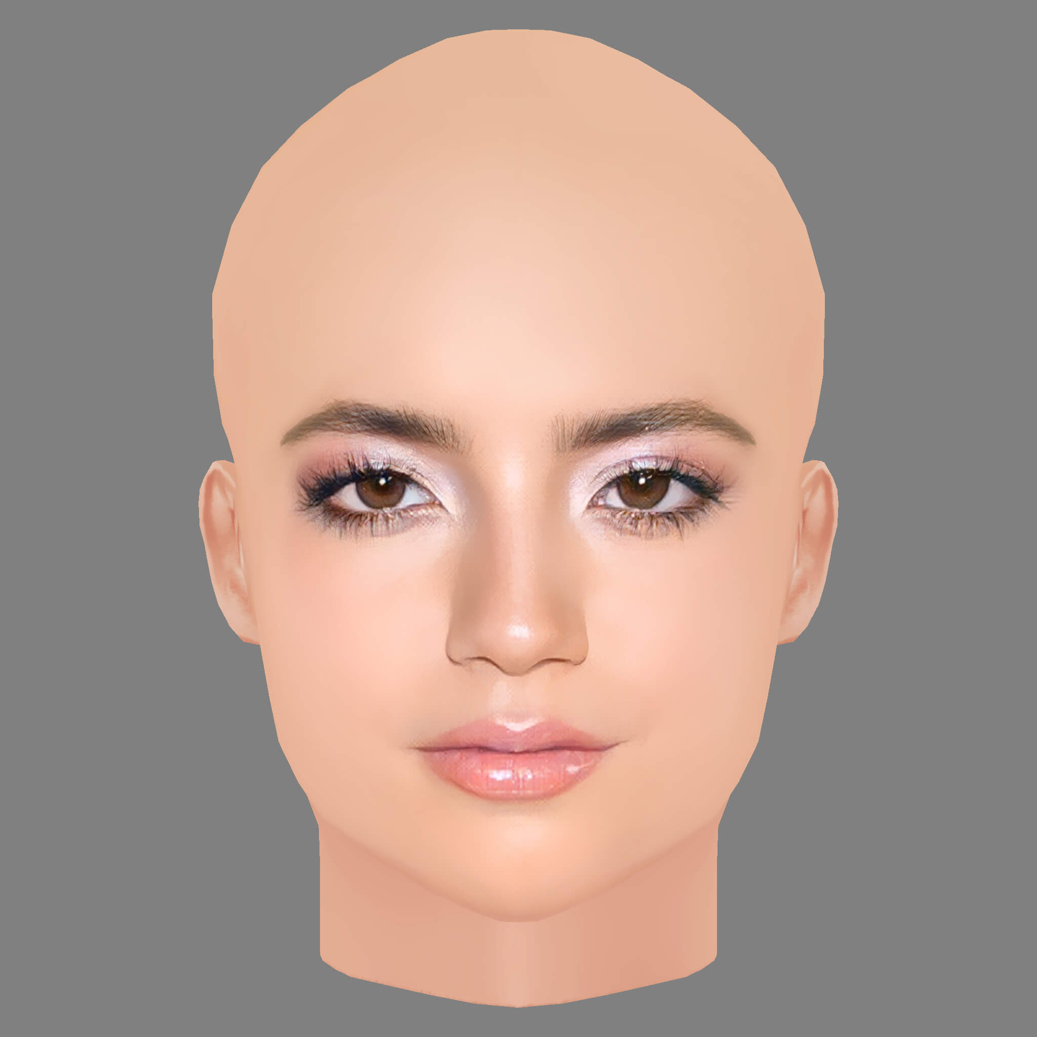 Isabela Merced Head - No Hair - Low Poly Head for Game 3D Model by ...