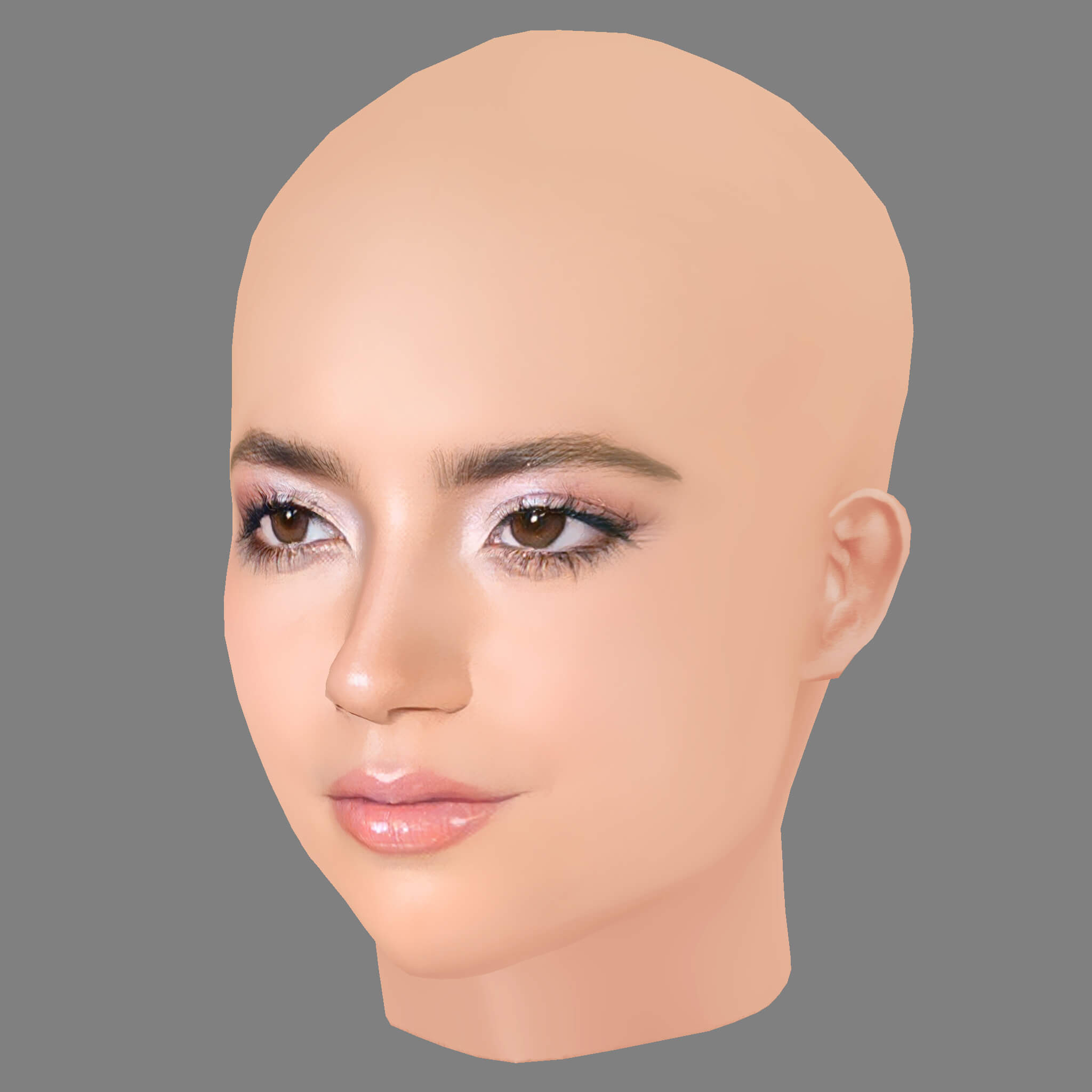 Isabela Merced Head - No Hair - Low Poly Head for Game 3D Model by ...