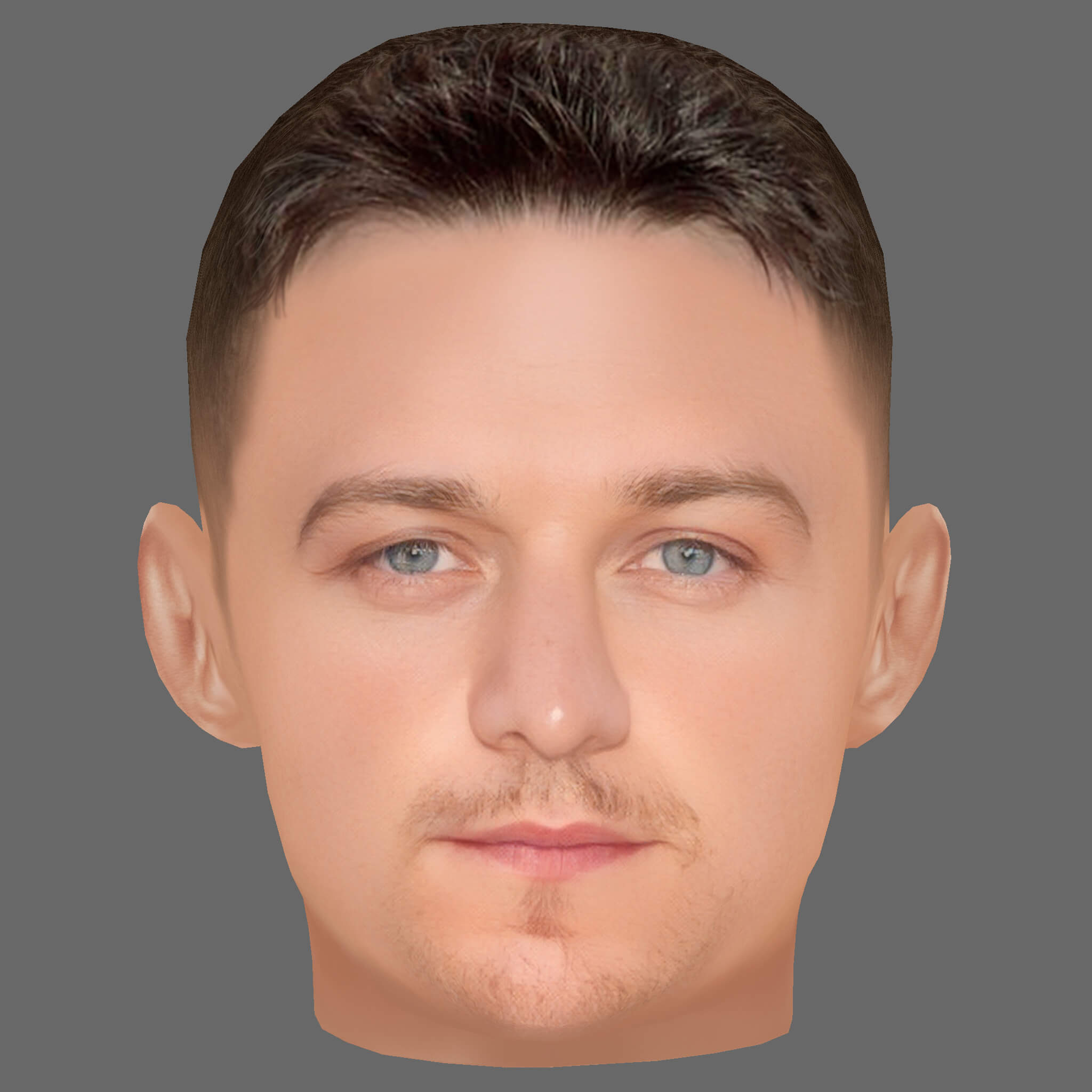 James Mcavoy Head - Low Poly Head for Game 3D Model by Nammichael