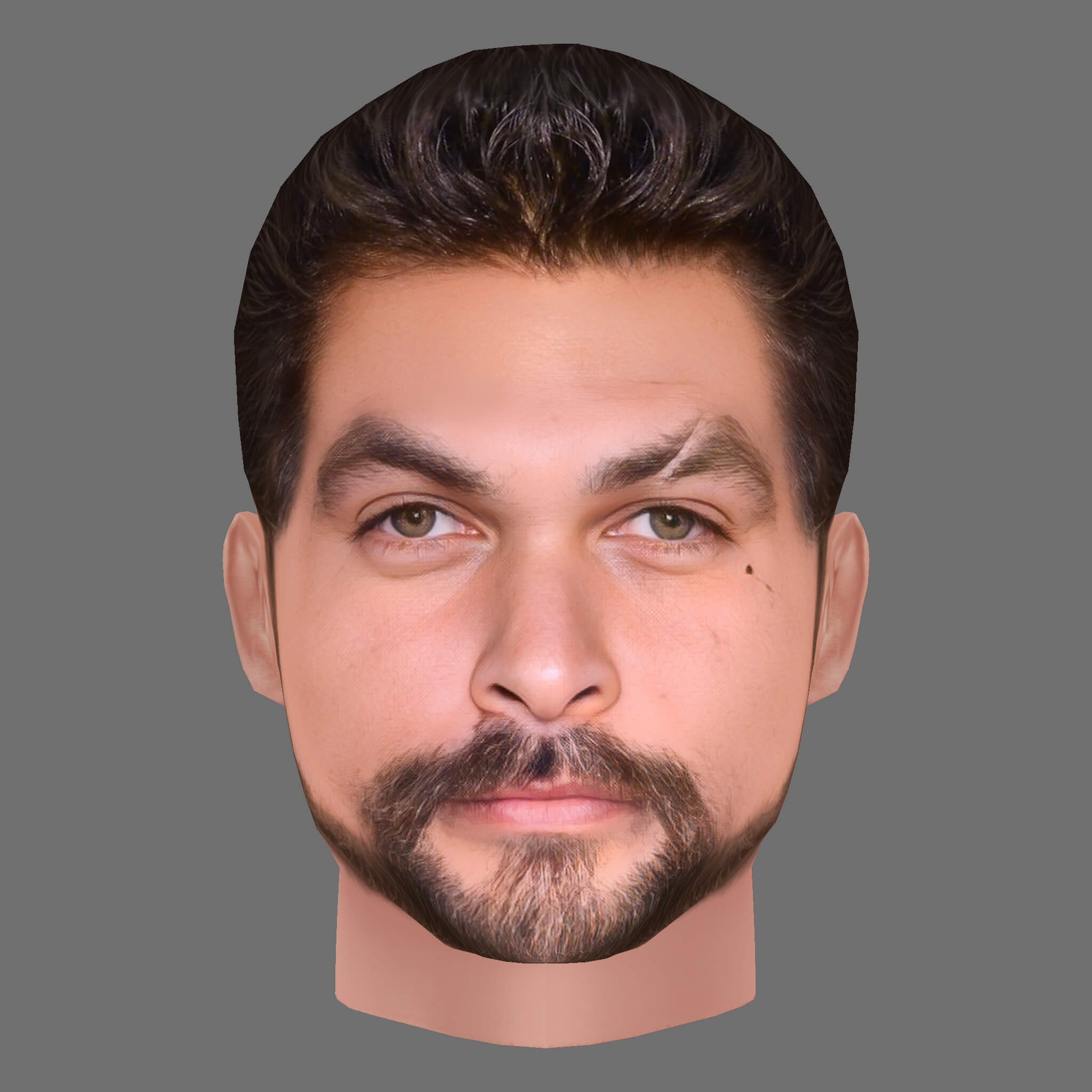 Jason Momoa Head - Low Poly Head for Game 3D Model by Nammichael
