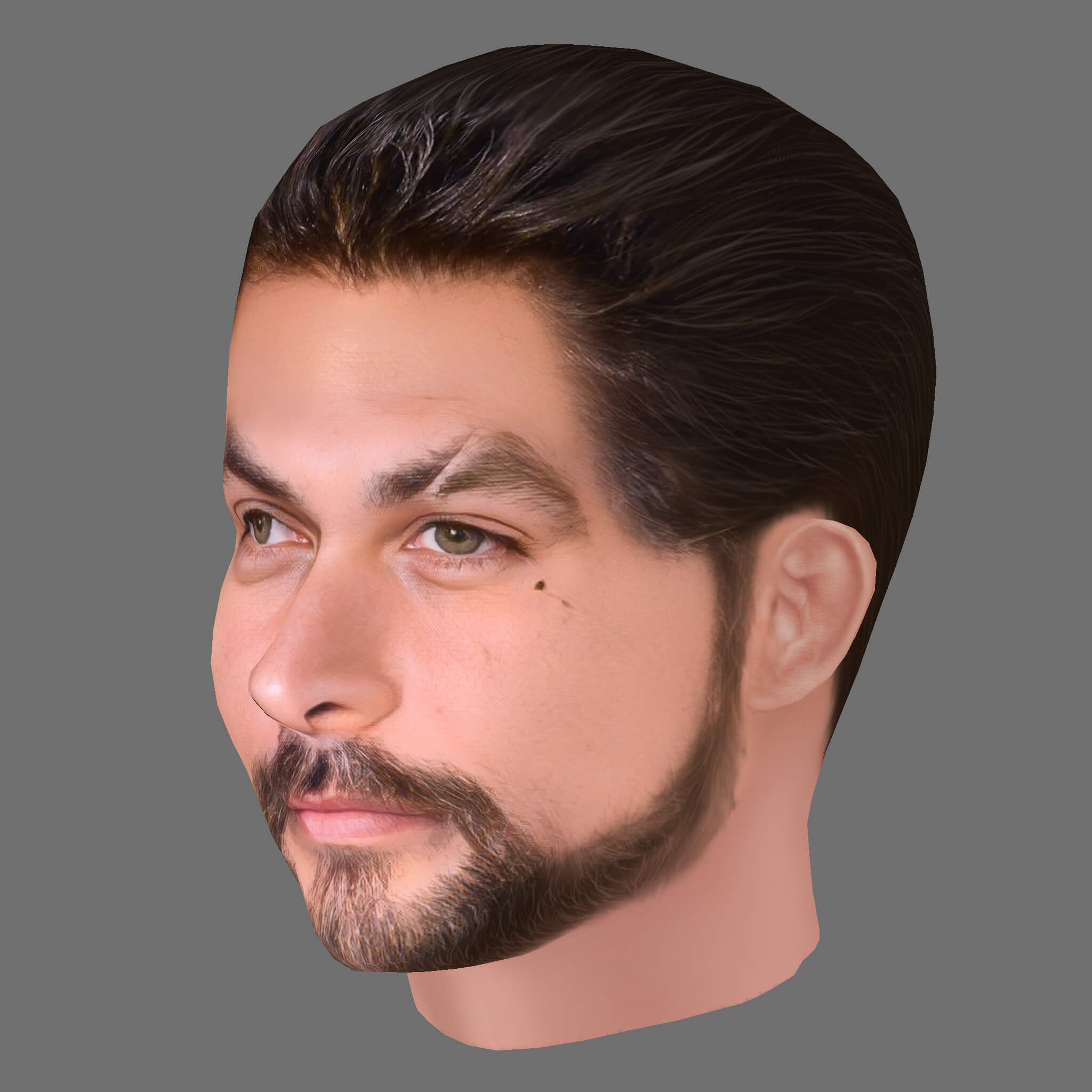 Jason Momoa Head - Low Poly Head for Game 3D Model by Nammichael