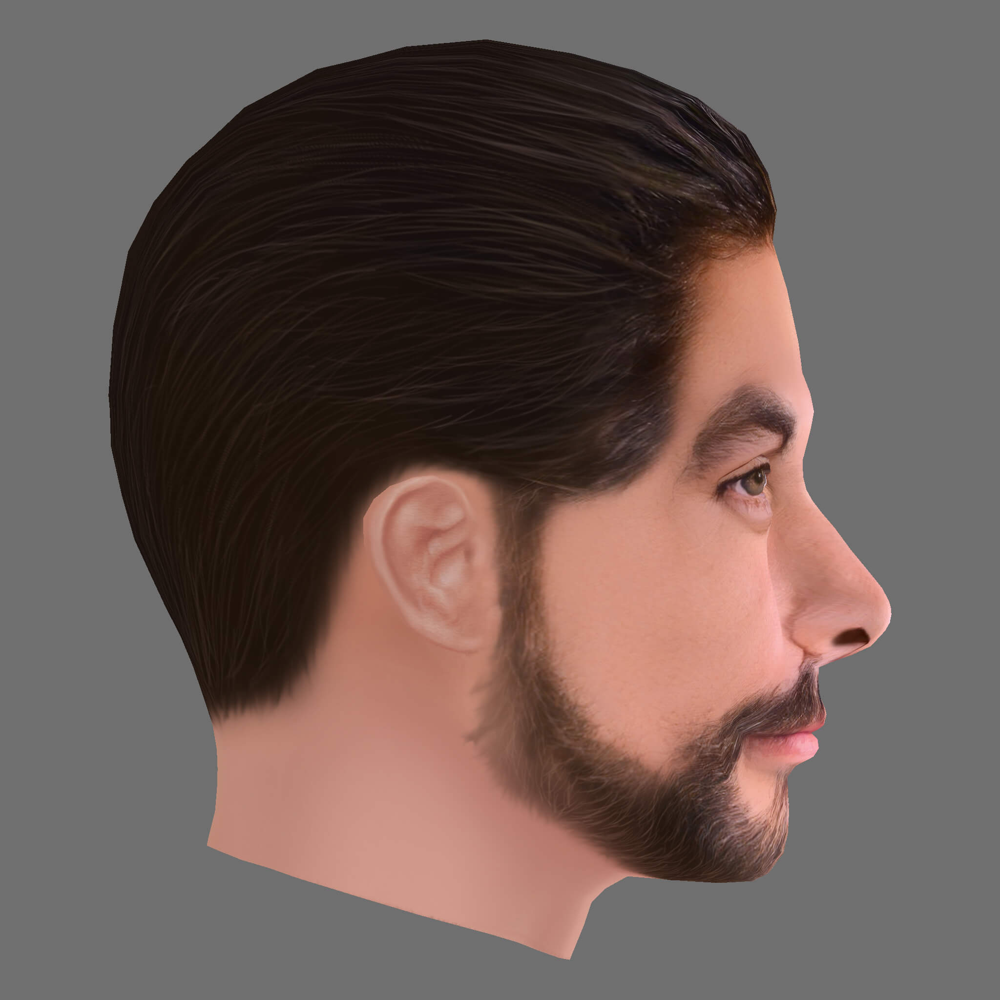 Jason Momoa Head - Low Poly Head for Game 3D Model by Nammichael