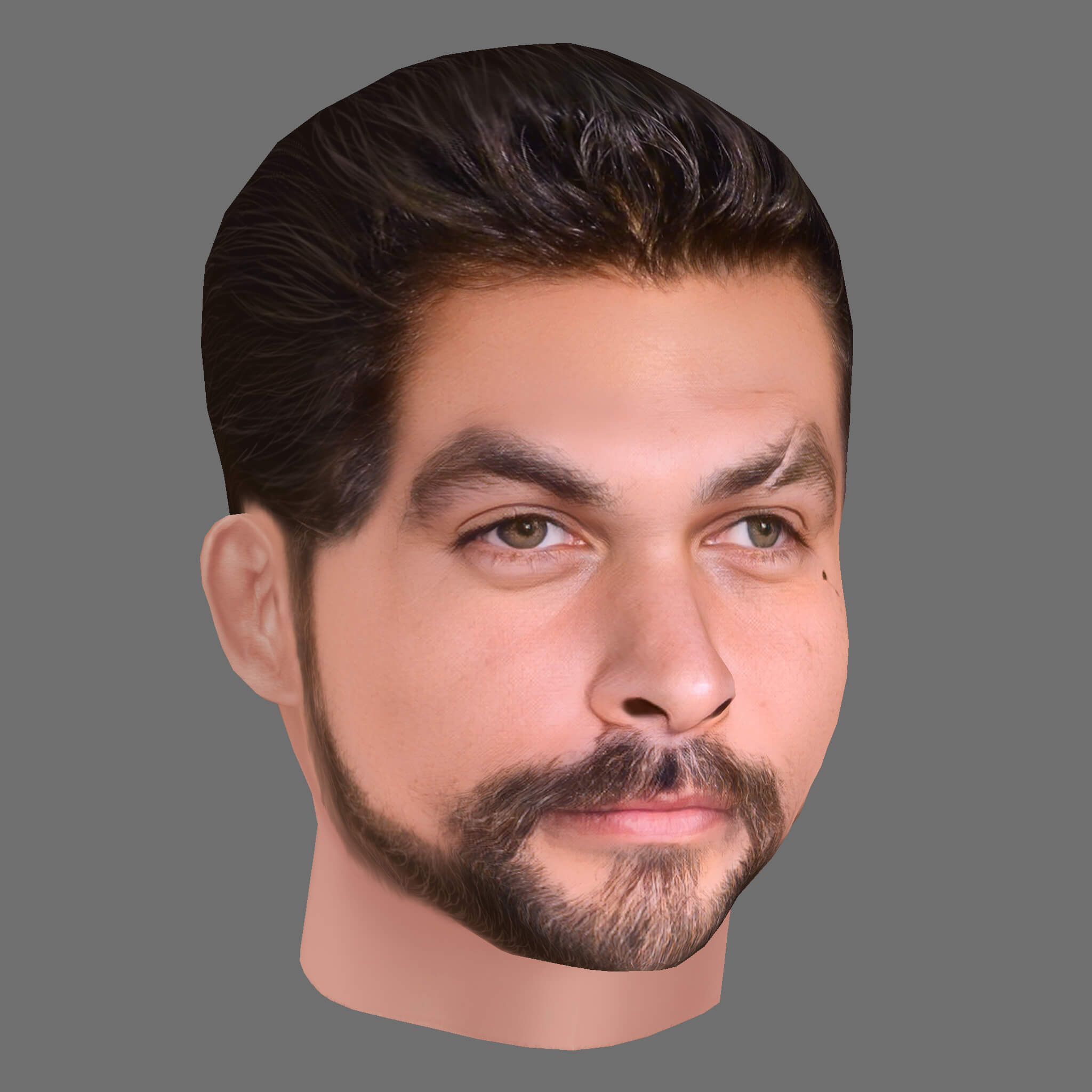 Jason Momoa Head - Low Poly Head for Game 3D Model by Nammichael