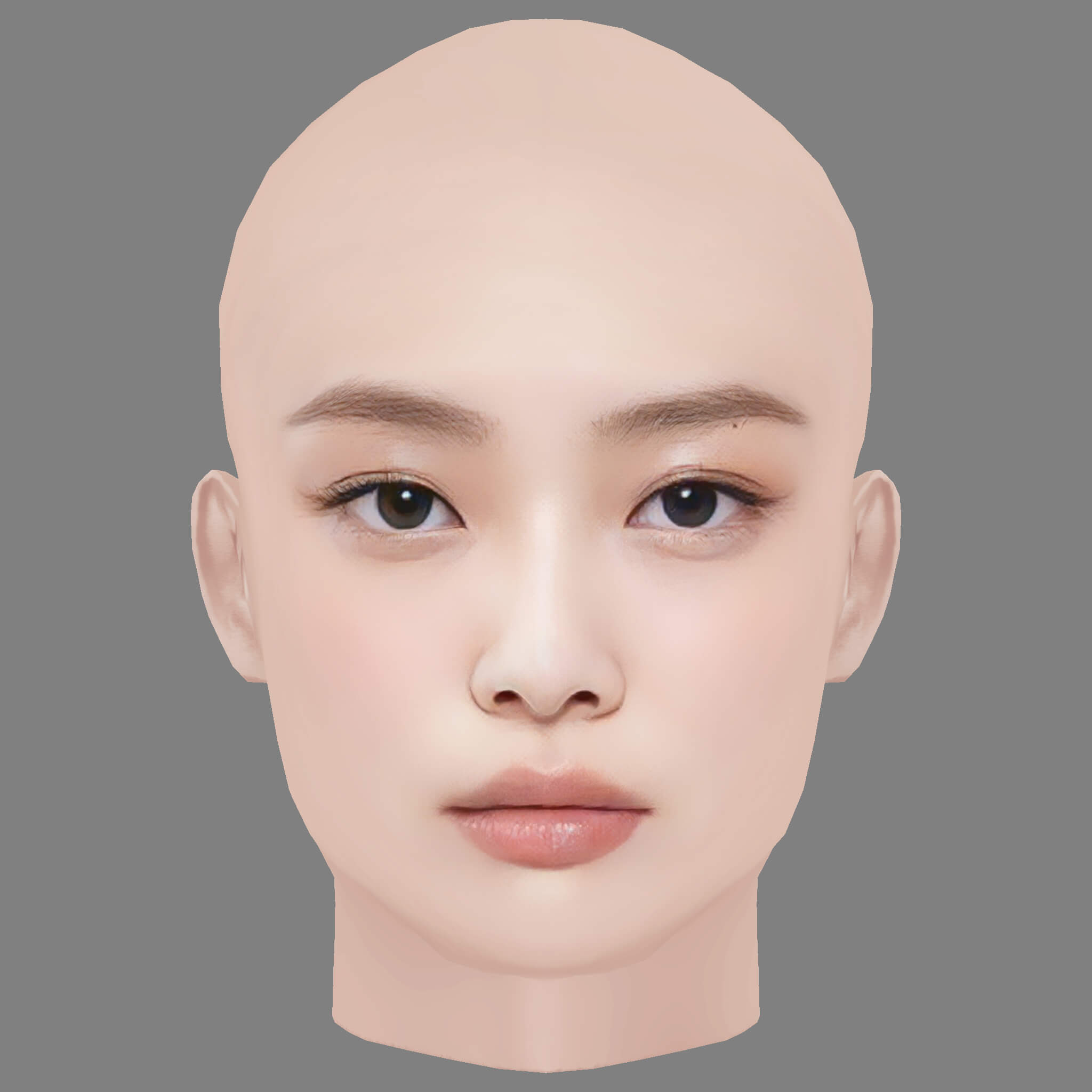 Jennie Blackpink Head - No Hair - Low Poly Head for Game 3D Model by ...