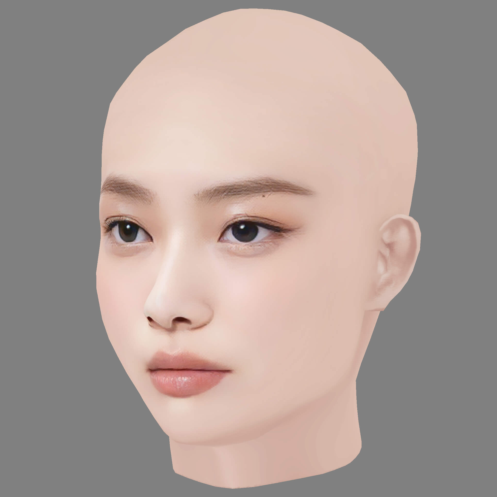 Jennie Blackpink Head - Low Poly Head for Game - No Hair 3D Model by ...