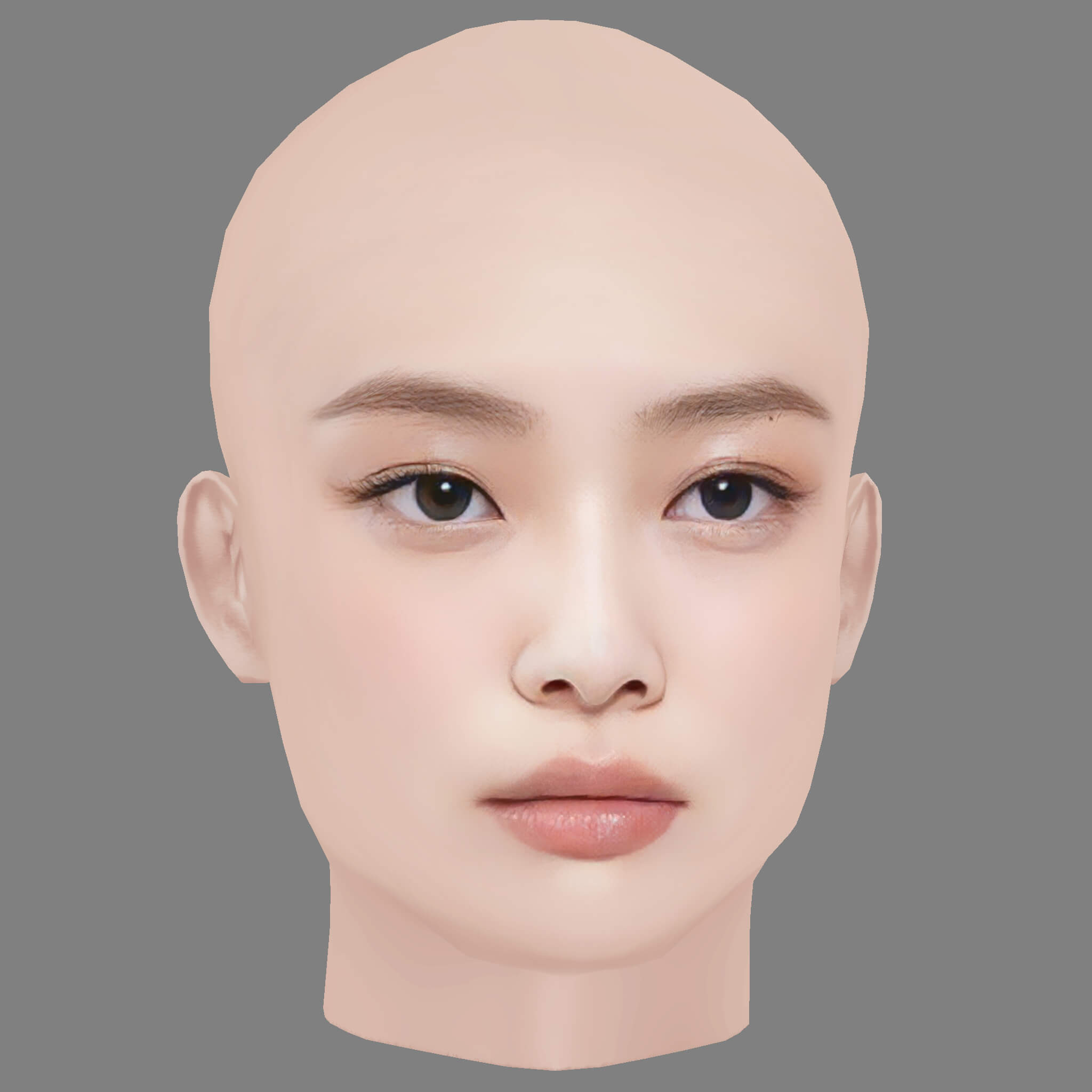 Jennie Blackpink Head - No Hair - Low Poly Head for Game 3D Model by ...