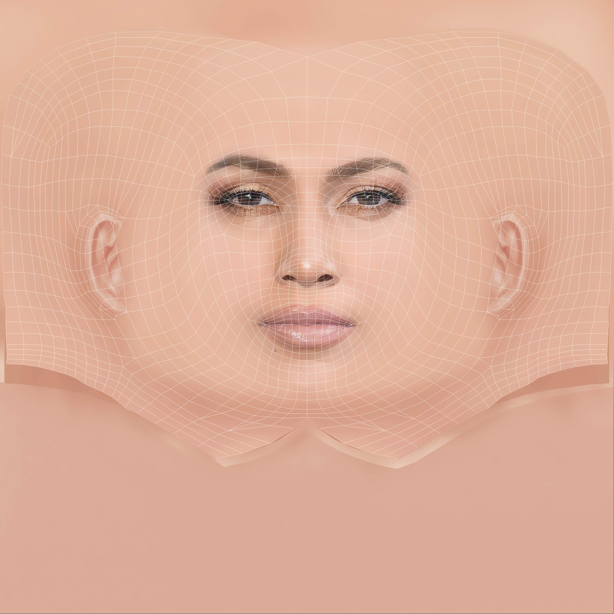 Jennifer Lopez Head - No Hair - Low Poly Head for Game 3D Model by ...