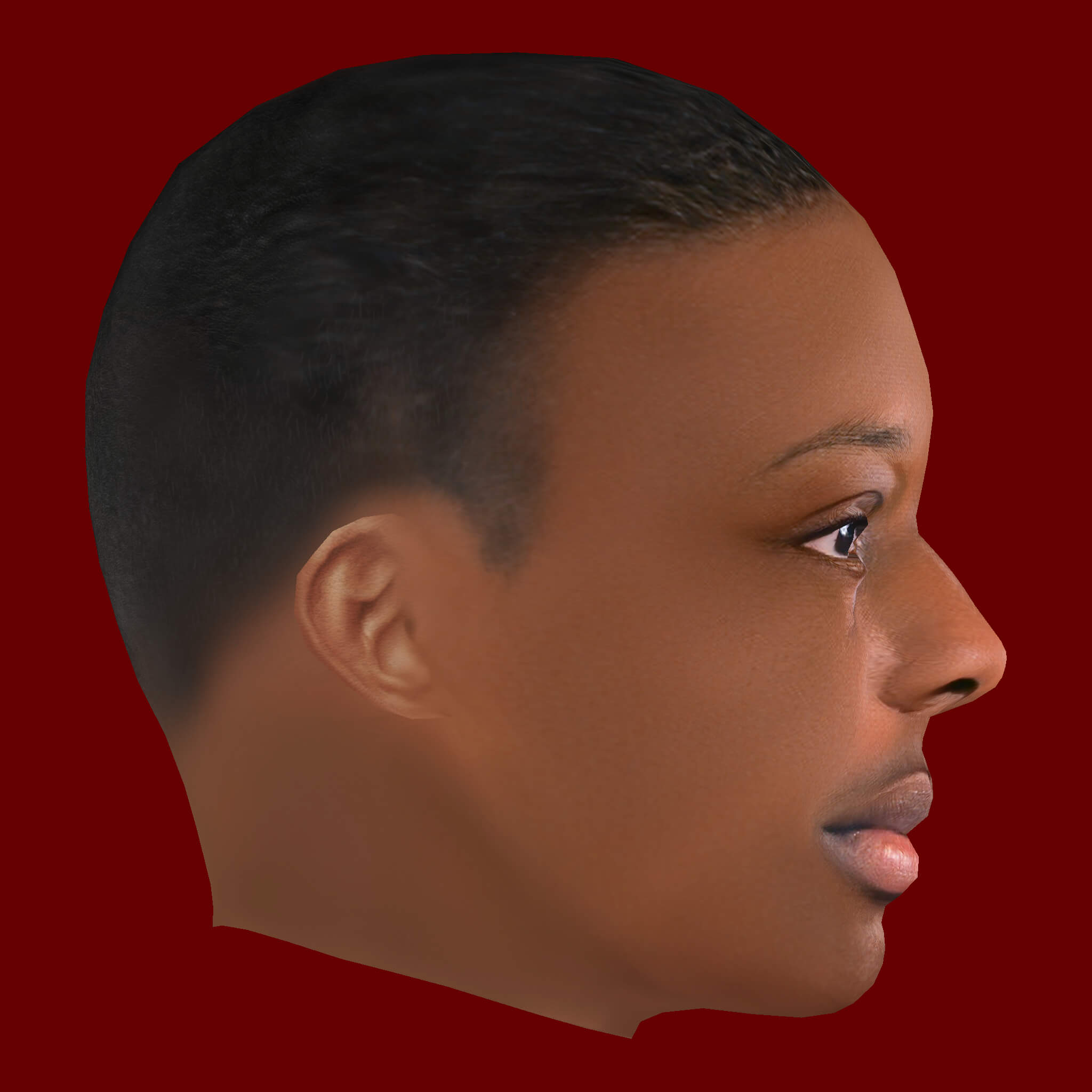 Jeremy Doku Head - Low Poly Head for Game Low Poly 3D Model by Nammichael