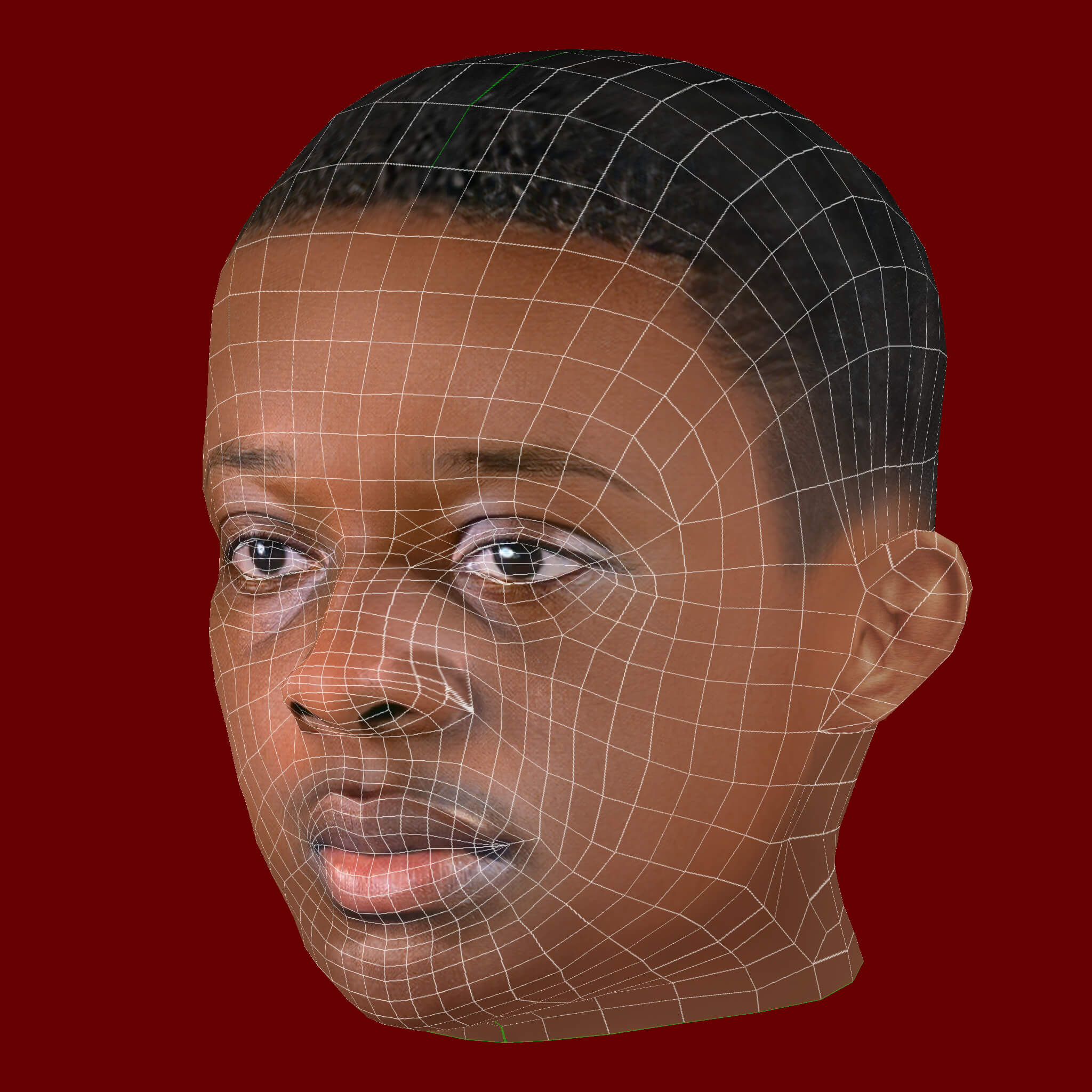 Jeremy Doku Head - Low Poly Head for Game Low Poly 3D Model by Nammichael