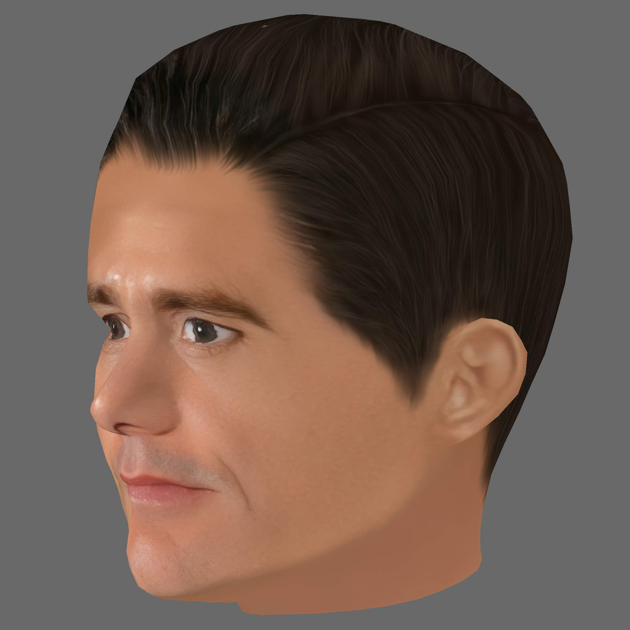 Jim Carrey Head - Low Poly Head for Game 3D Model by Nammichael