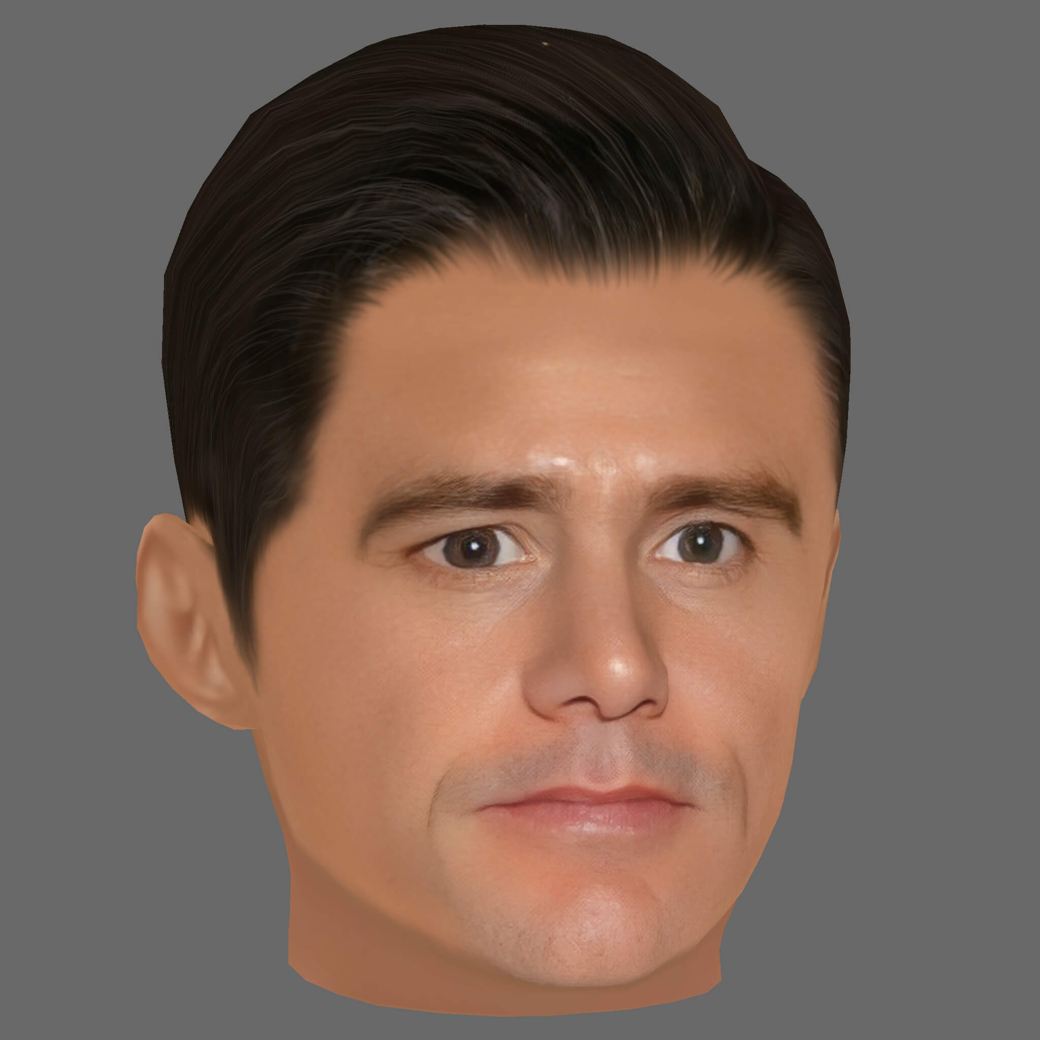 Jim Carrey Head - Low Poly Head for Game 3D Model by Nammichael