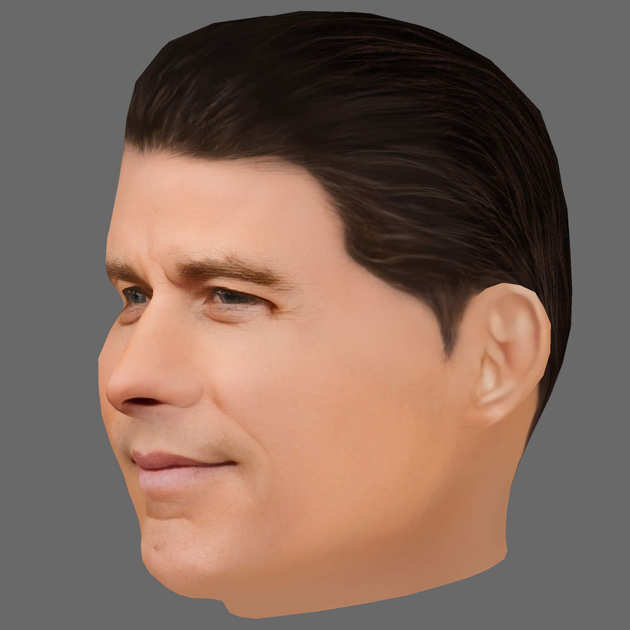 John Travolta Head - Low Poly Head for Game Low Poly 3D Model by Nammichael