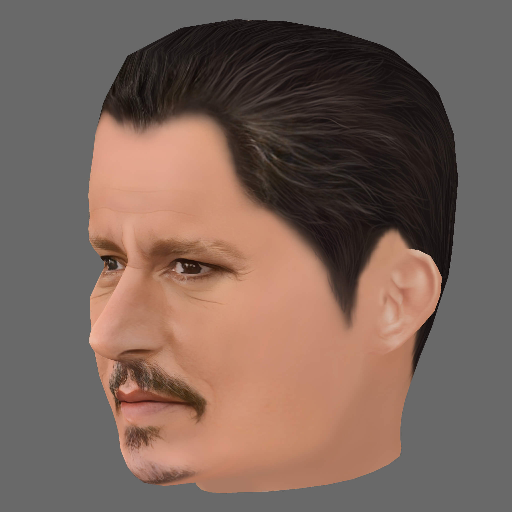 Johnny Depp Head - 3D Model by Nammichael