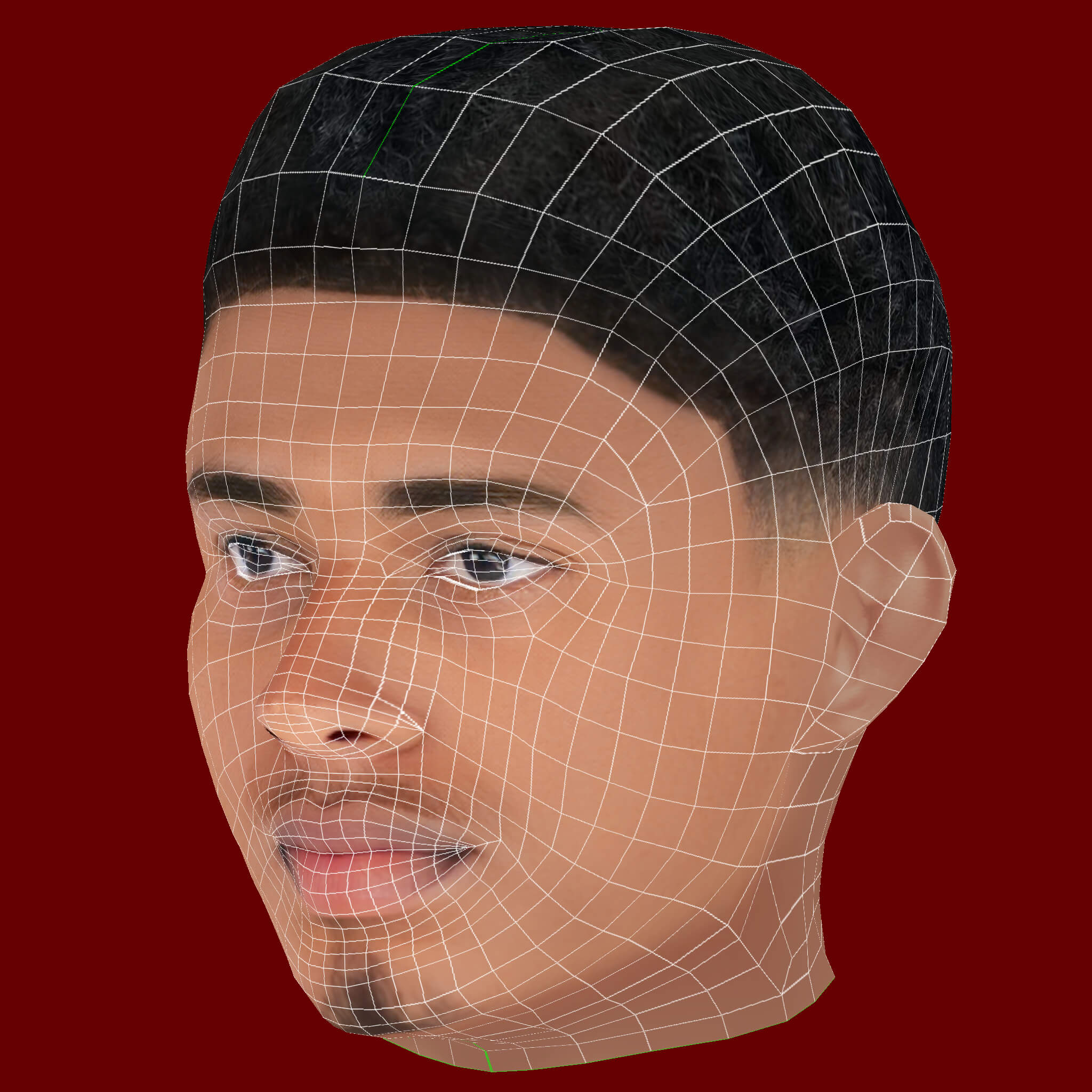 Jude Bellingham Head - Low Poly Head for Game 3D Model by Nammichael