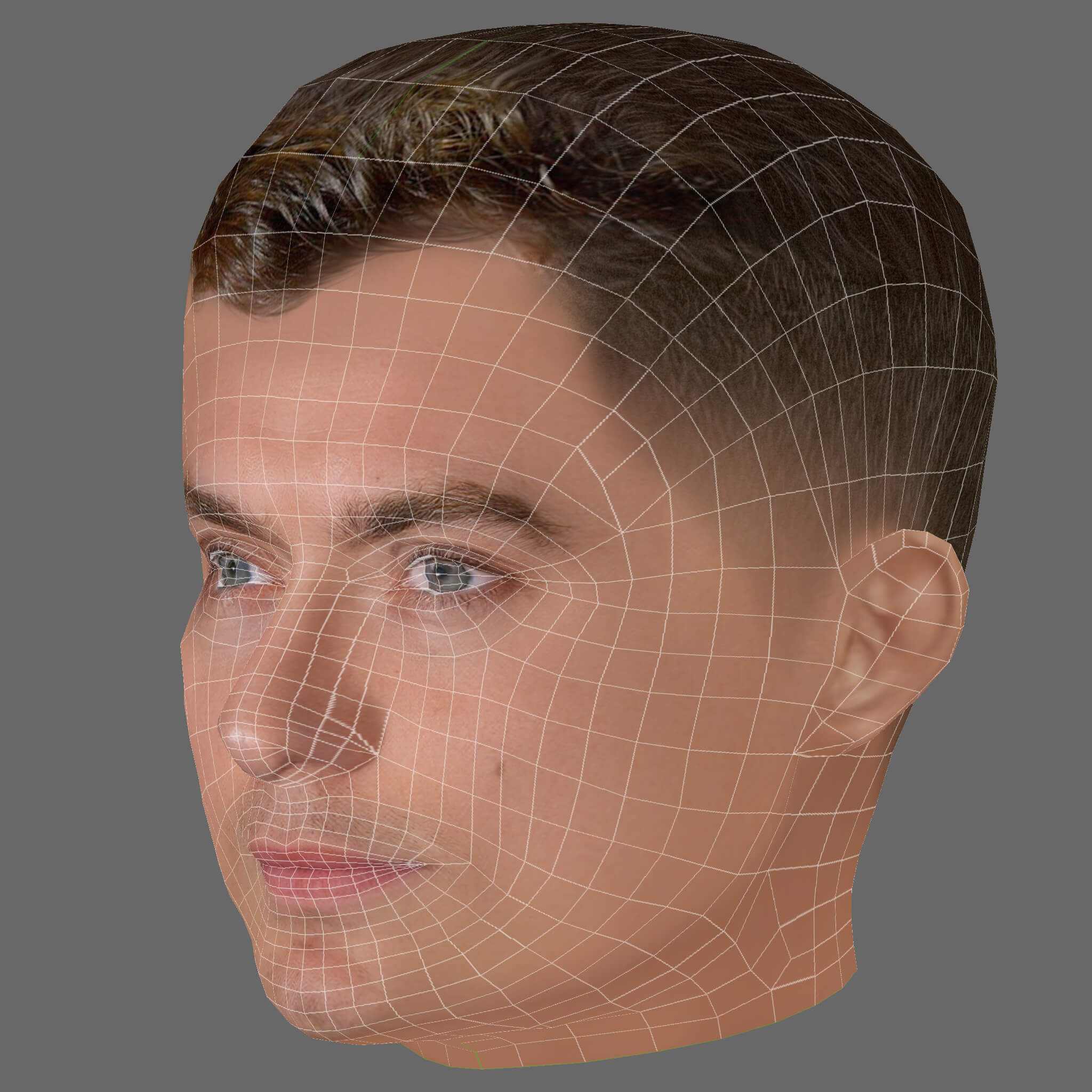 Jude Law Head - Low Poly Head for Game Low Poly 3D Model by Nammichael