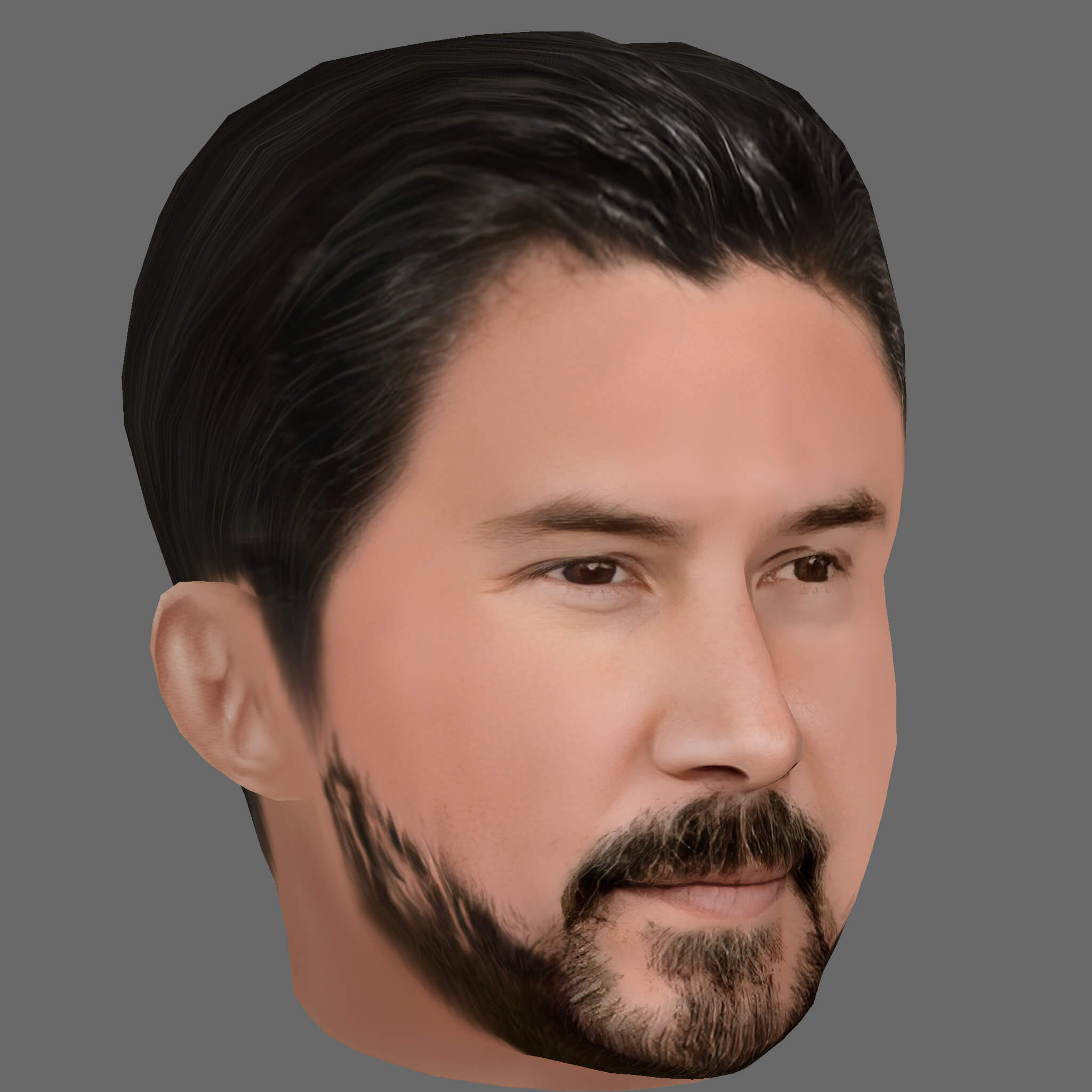 Keanu Reeves Head - Low Poly Head for Game 3D Model by Nammichael