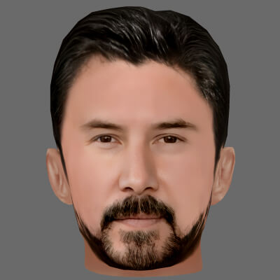 Keanu Reeves Head - Low Poly Head for Game 3D Model by Nammichael