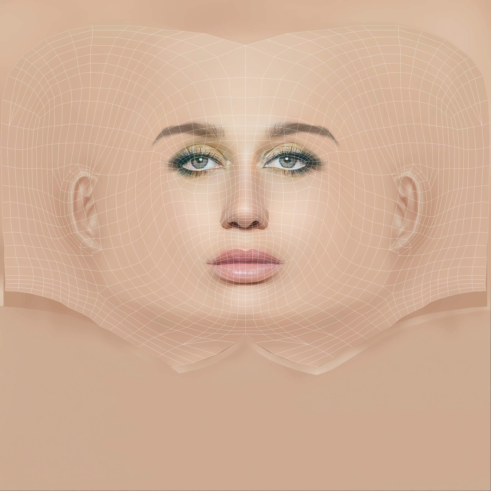 Kesha Rose Sebert Head - No Hair - Low Poly Head for Game 3D Model by ...