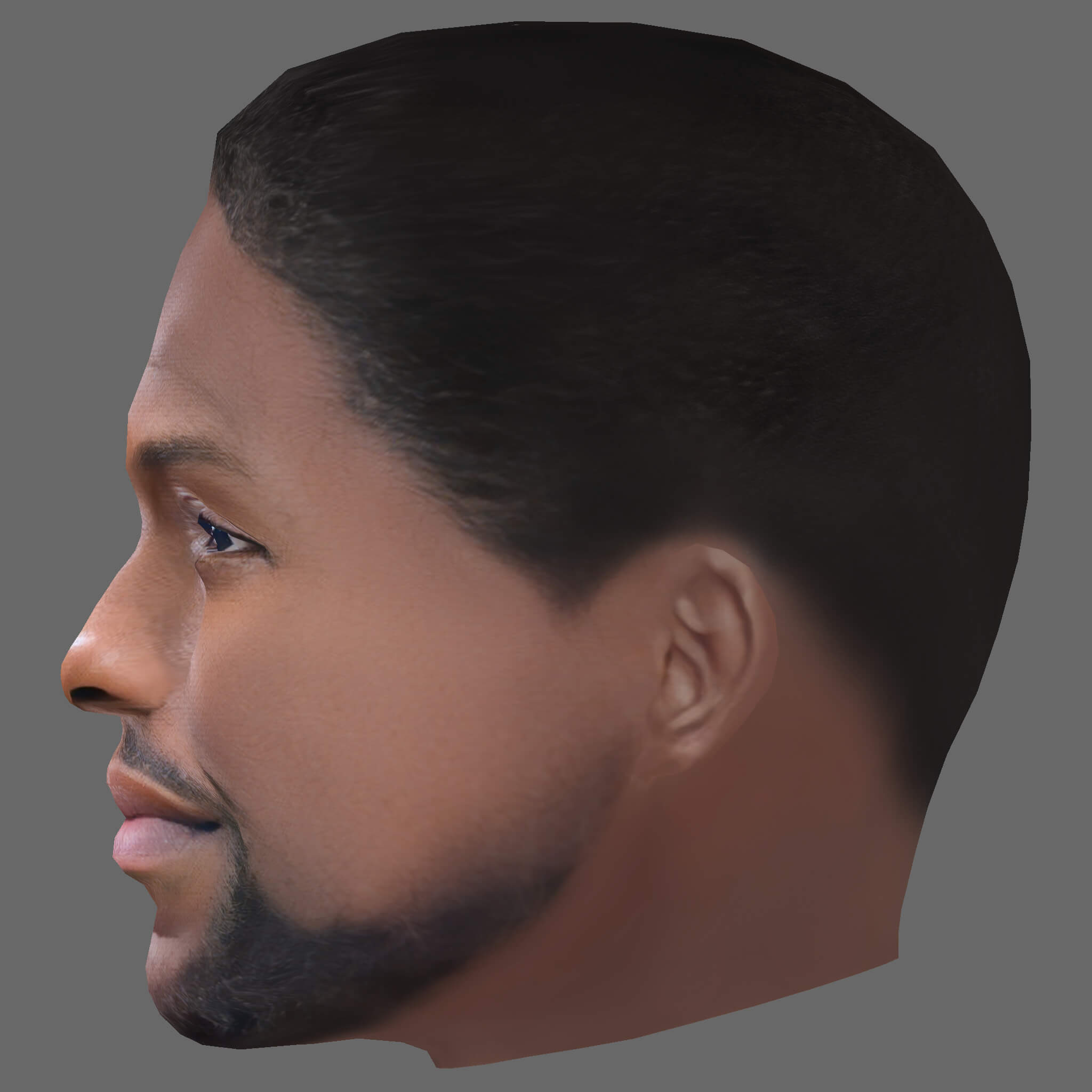 Kevin Hart Head - Low Poly Head for Game Low Poly 3D Model by Nammichael
