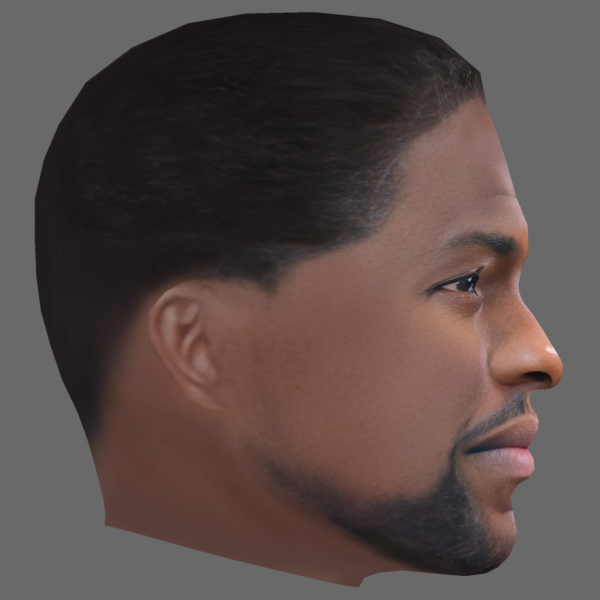 Kevin Hart Head - Low Poly Head for Game Low Poly 3D Model by Nammichael