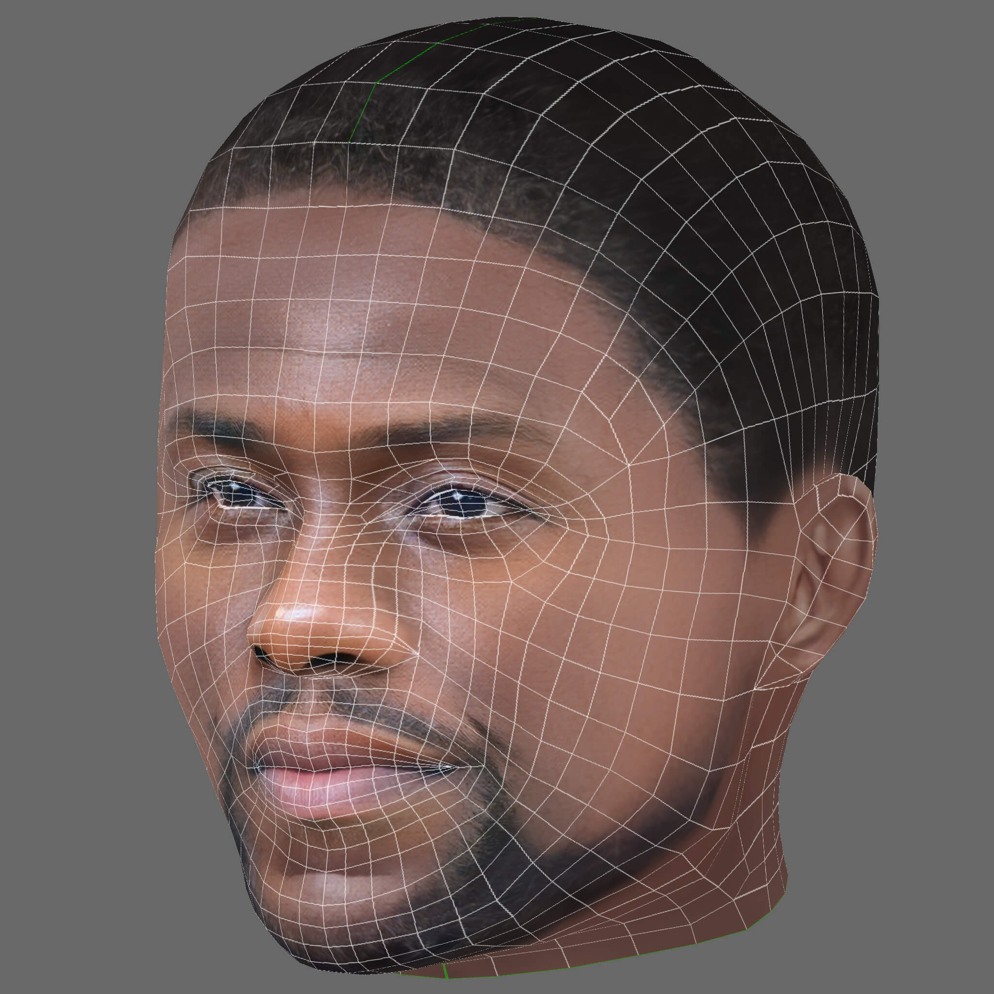 Kevin Hart Head - Low Poly Head for Game Low Poly 3D Model by Nammichael