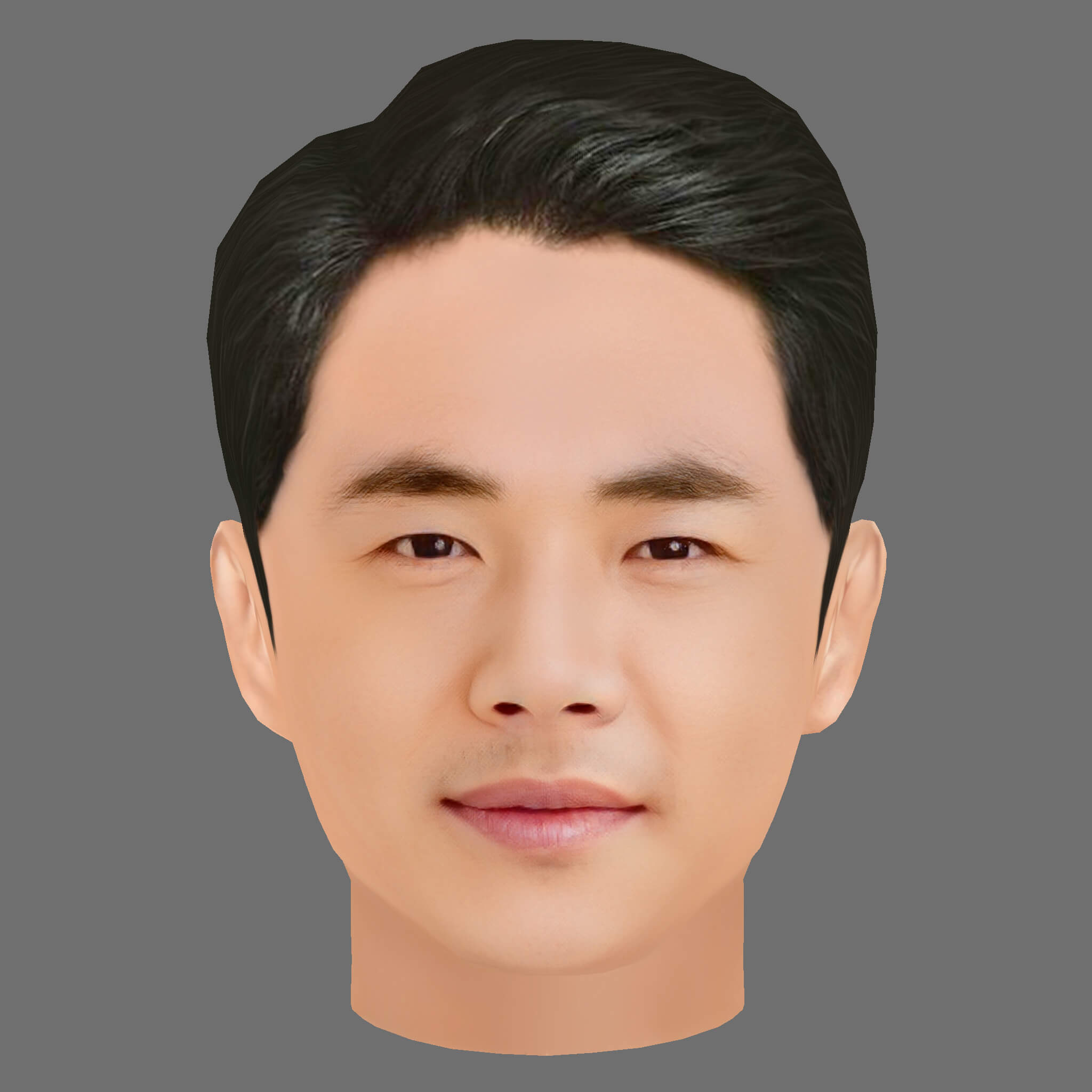 Kwon Sang Woo Head - Low Poly Head for Game 3D Model by Nammichael